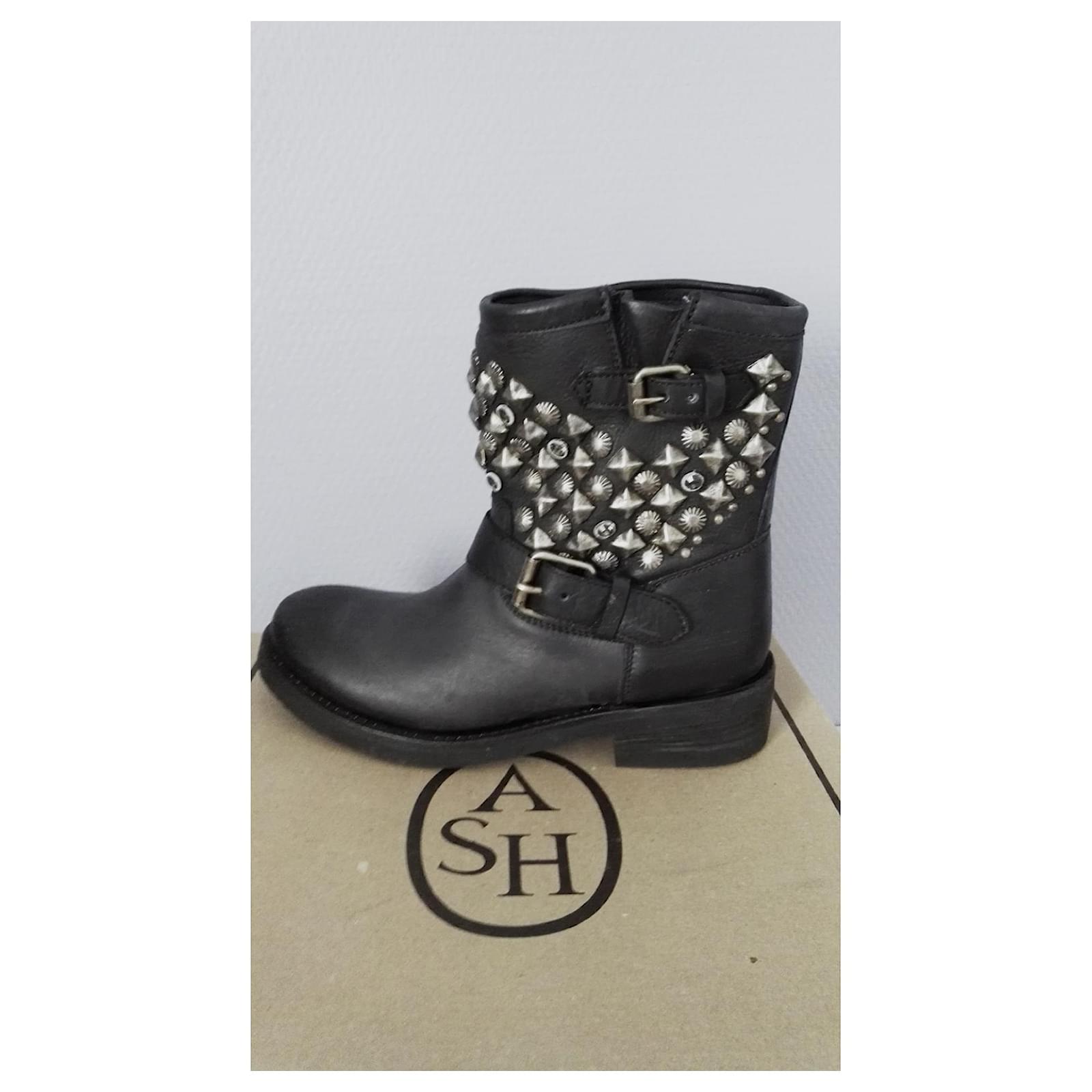 Ash Bottines Cuir Noir ref.115235 - Joli Closet