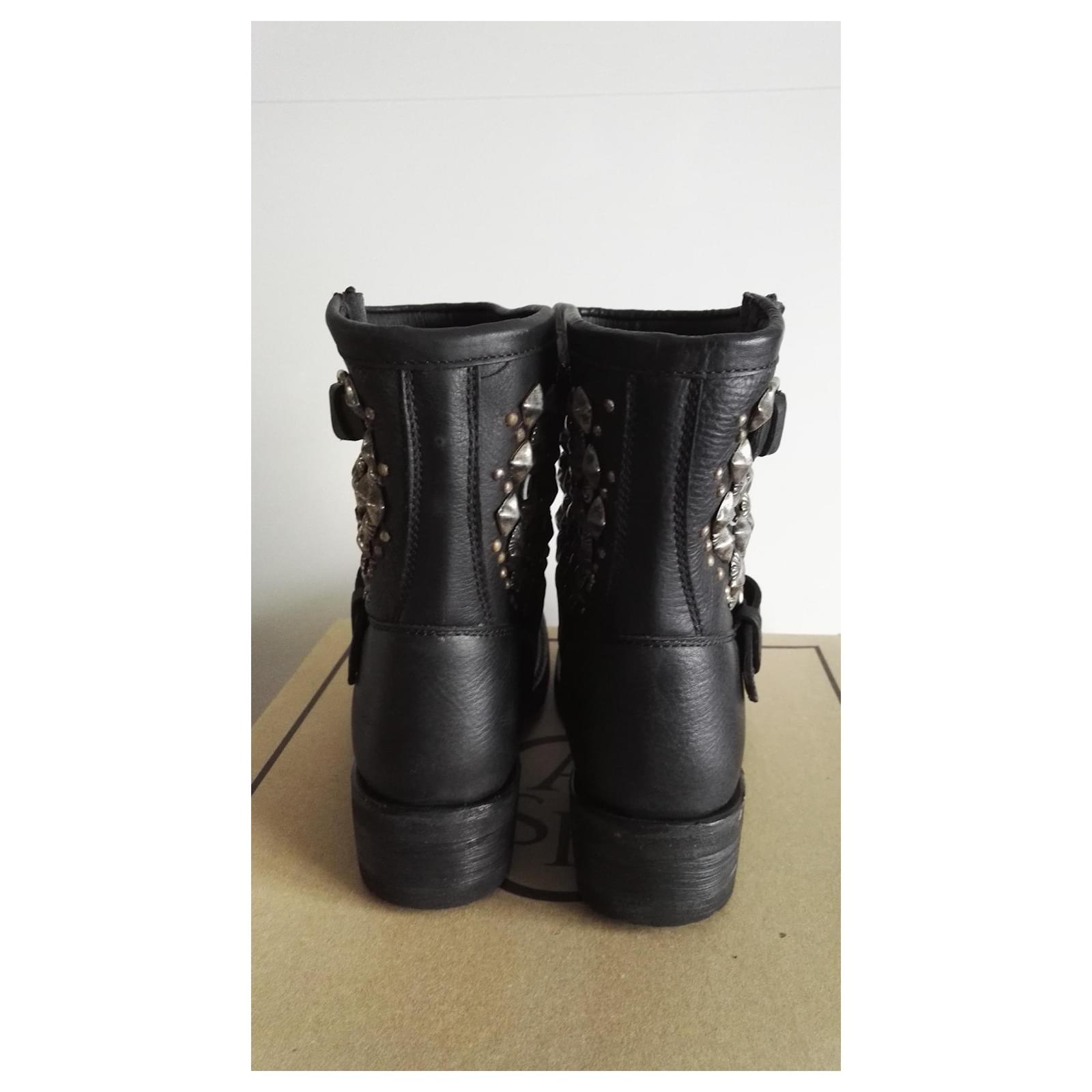 Ash Bottines Cuir Noir ref.115235 - Joli Closet