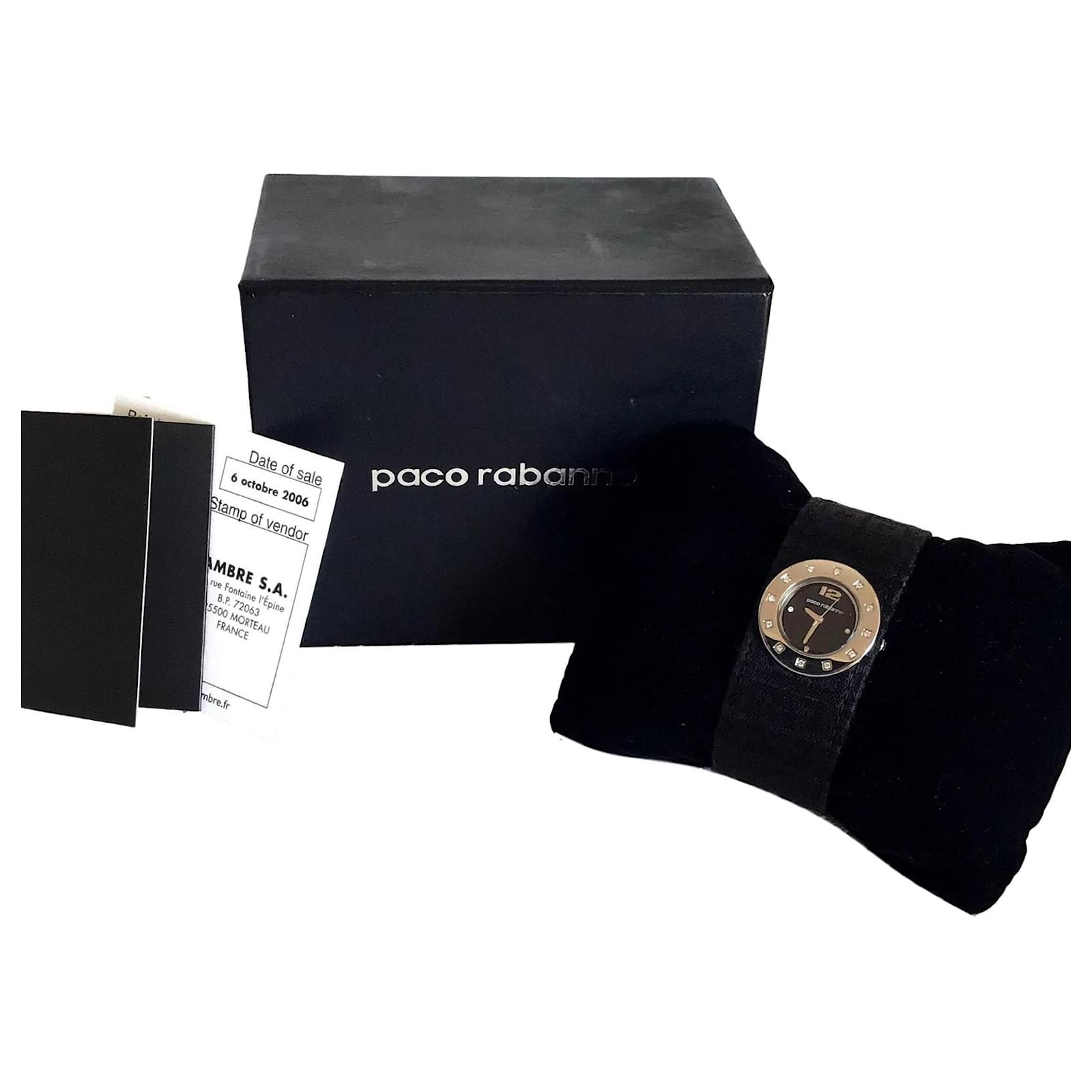 Paco Rabanne Fine watches Black Steel Cloth ref.115555 - Joli Closet