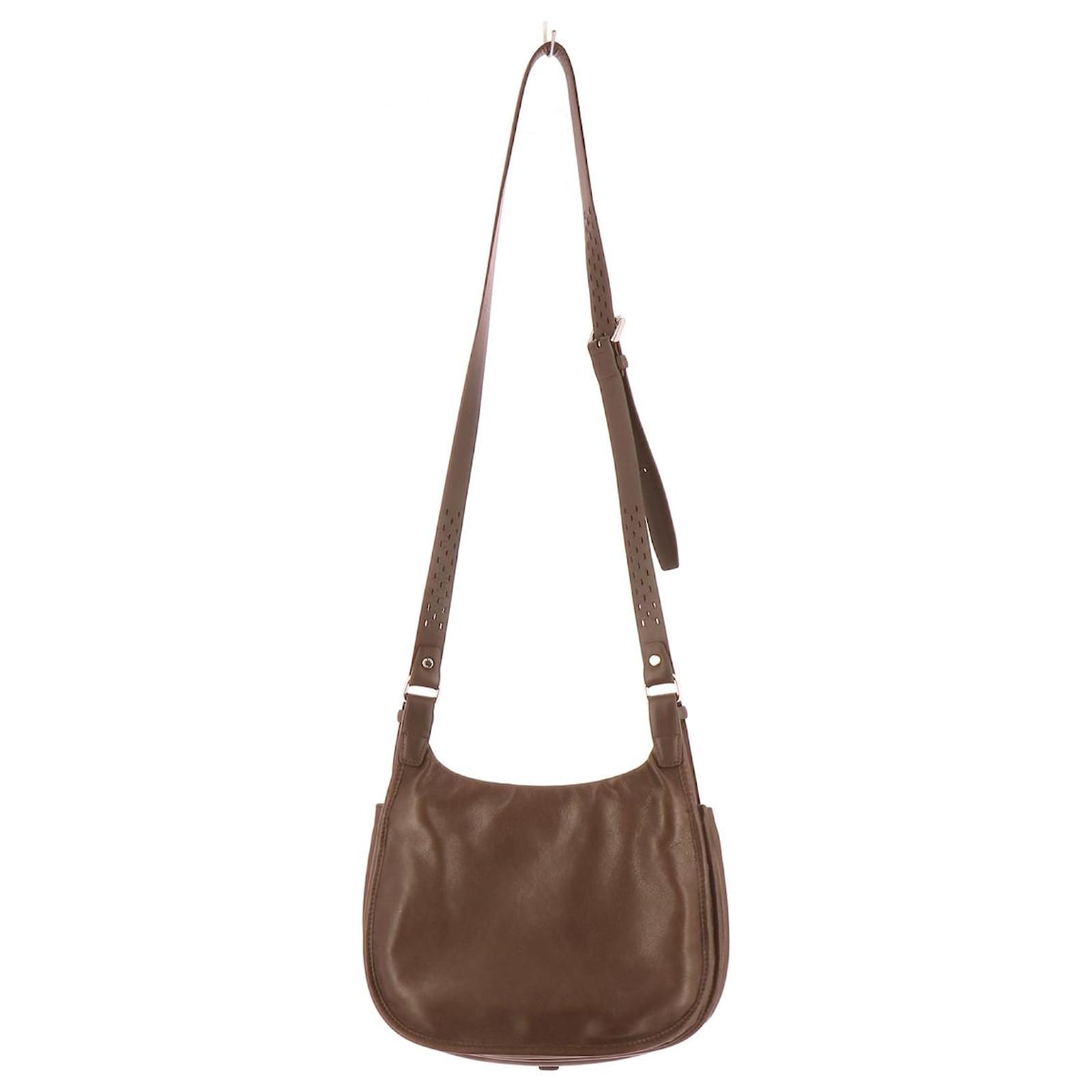 Longchamp Handbag Chocolate Leather ref.116499 - Joli Closet