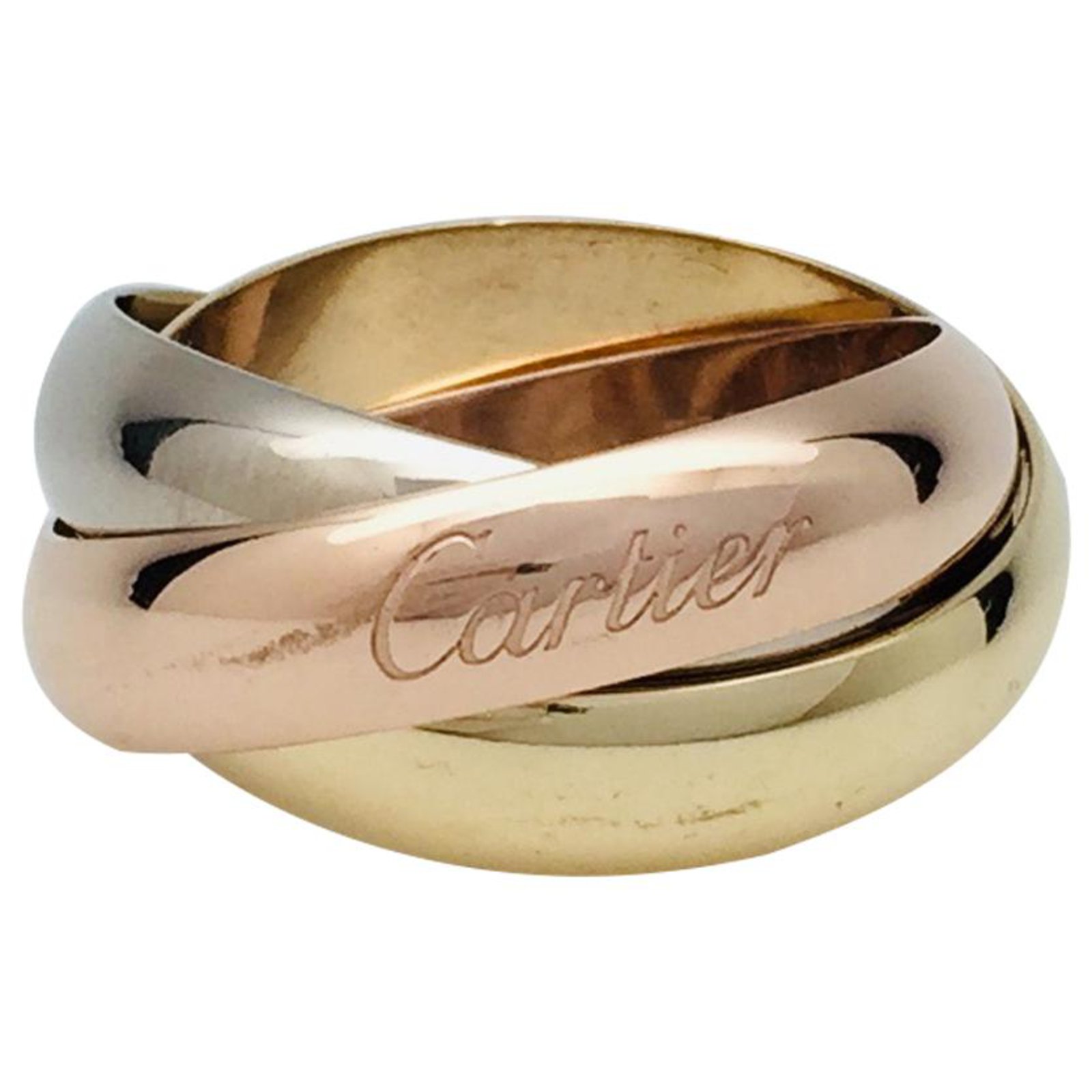 Love Bague Cartier modèle "Trinity" trois ors. Or blanc Or jaune Or ...