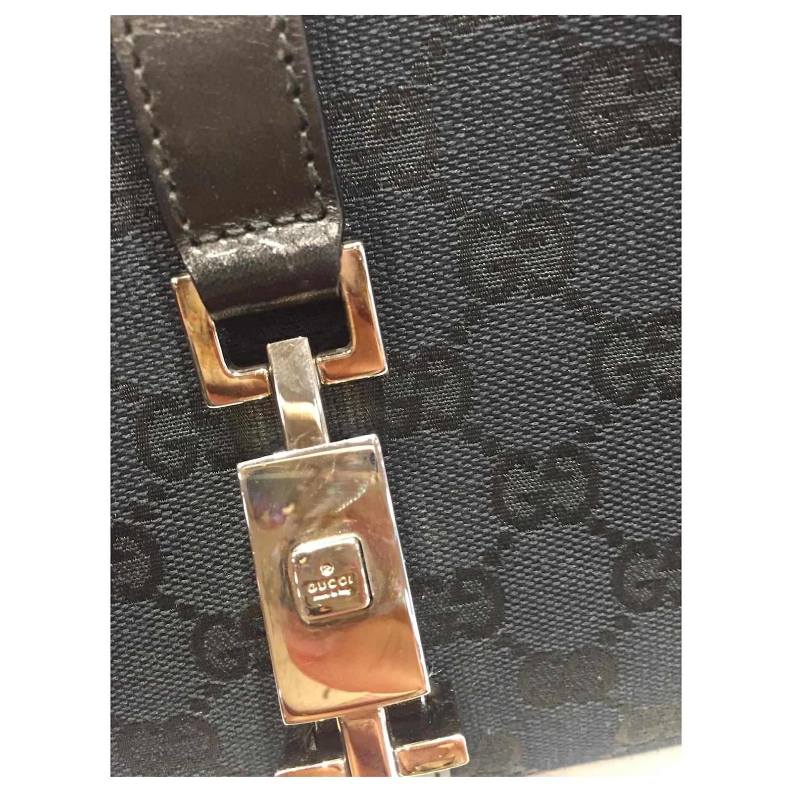 Gucci Jackie Toile Bleu ref.123209 - Joli Closet