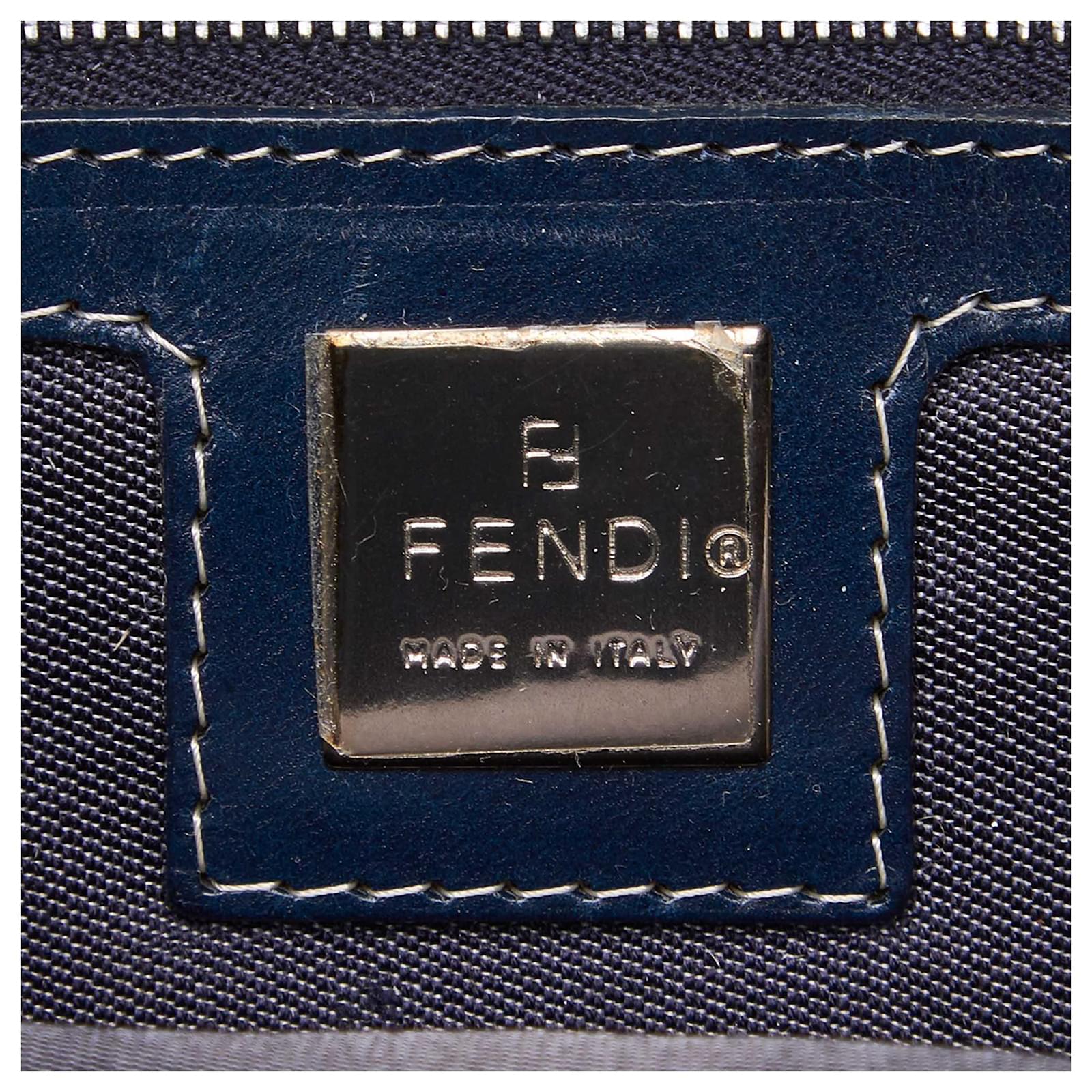 Fendi Black Canvas Tote Bag Leather Cloth Cloth ref.123978 - Joli Closet