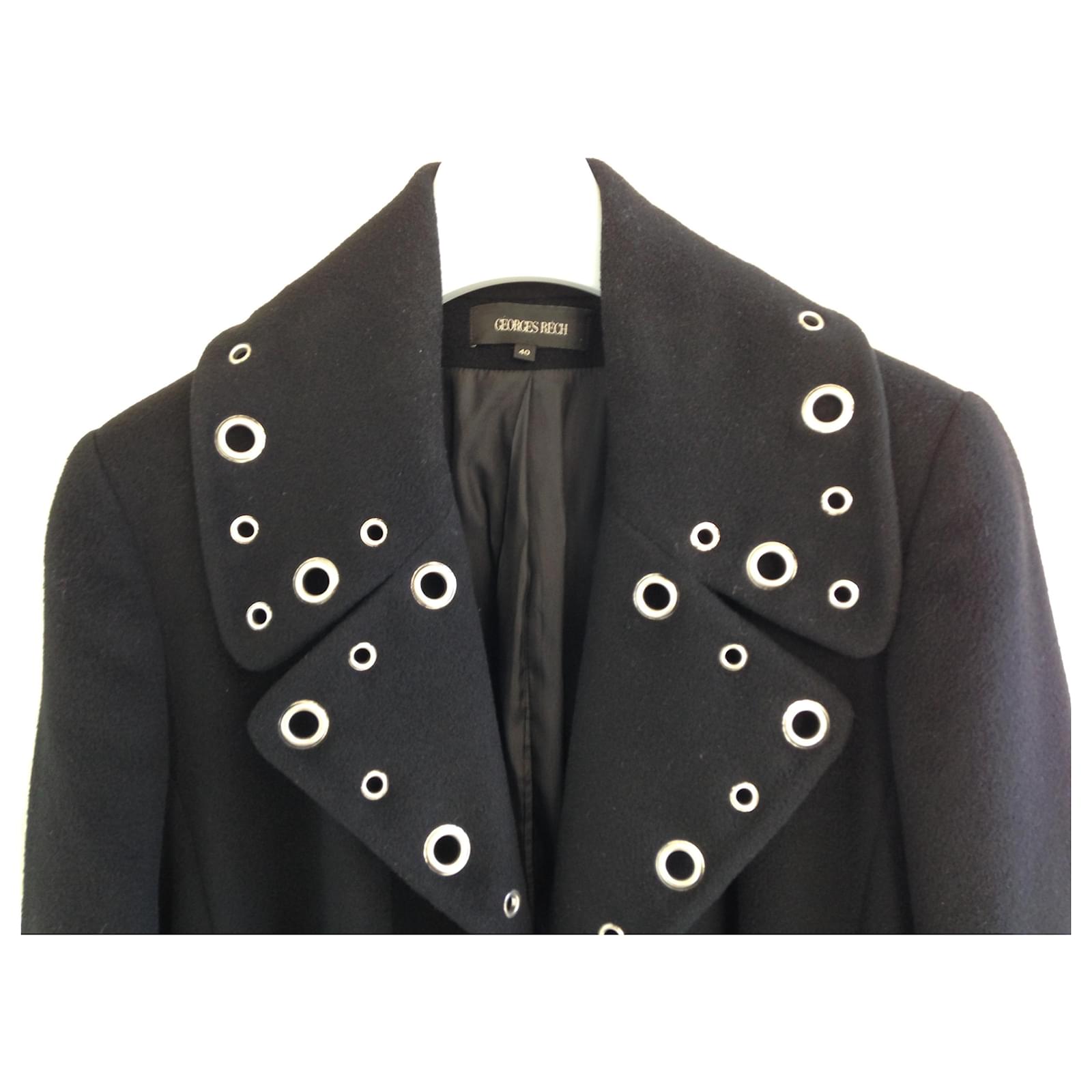 Georges Rech Coats, Outerwear Black Wool ref.126210 - Joli Closet