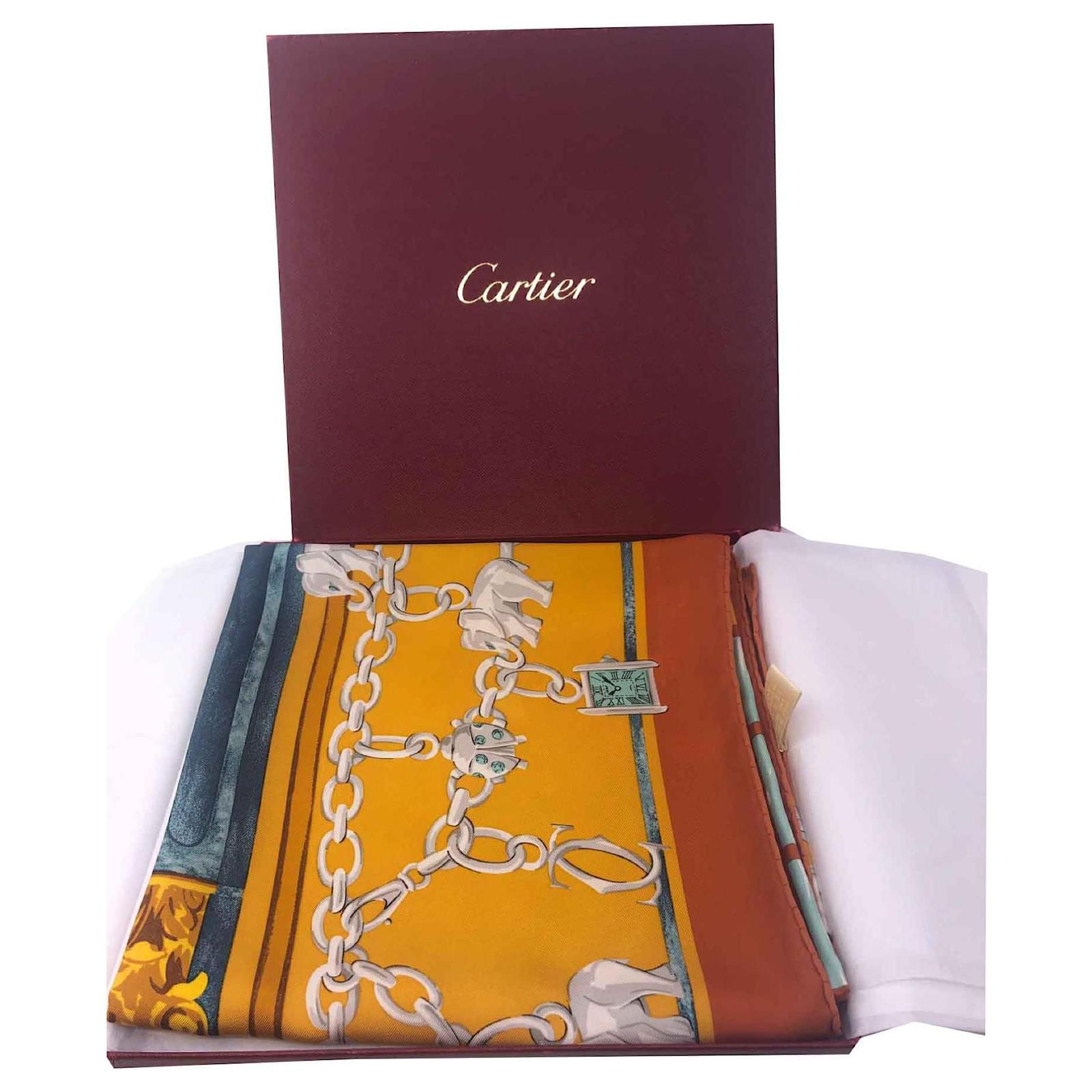 Must de Cartier Soie Orange Jaune ref.126982 - Joli Closet