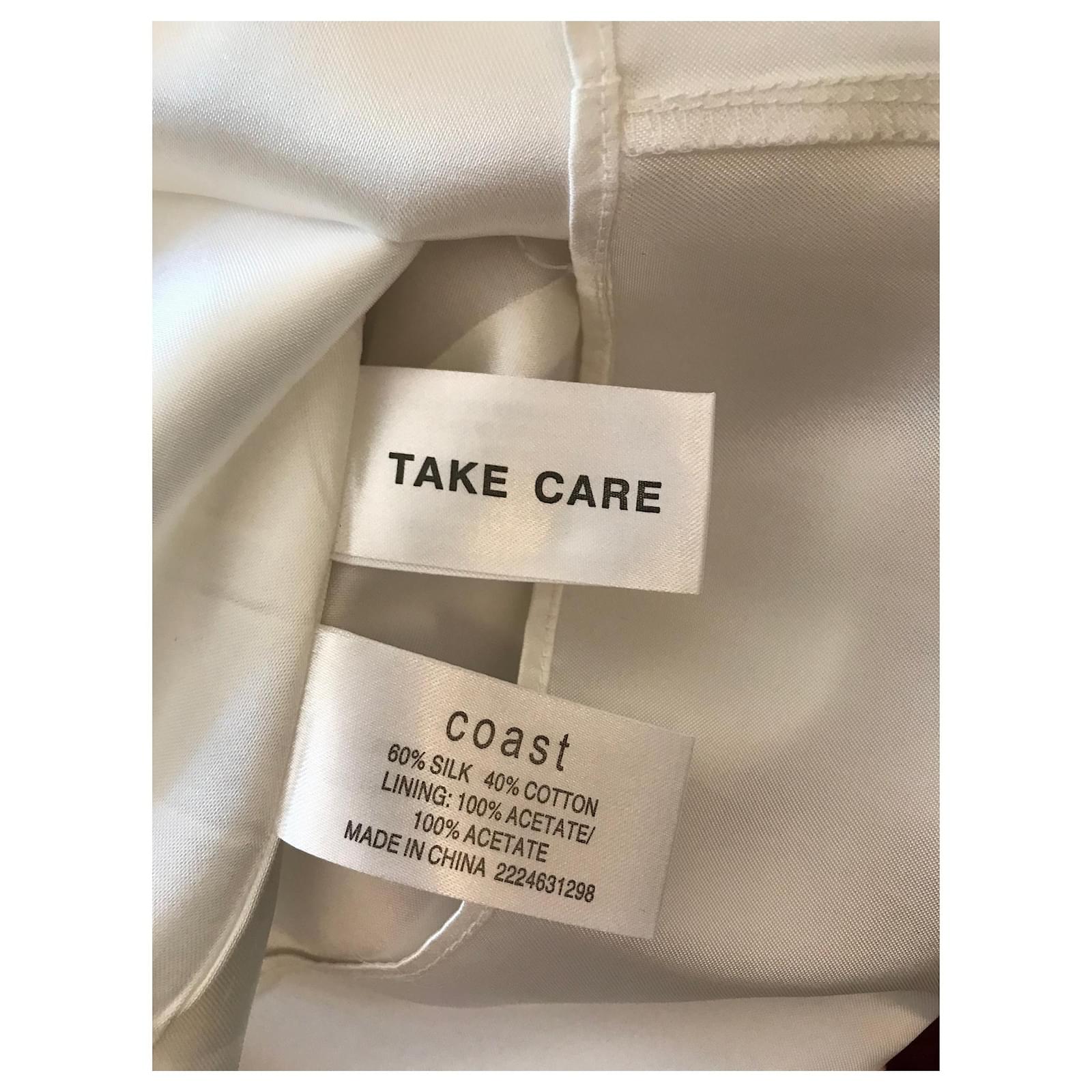 Coast Robes Soie Coton Rouge Écru ref.128997 - Joli Closet