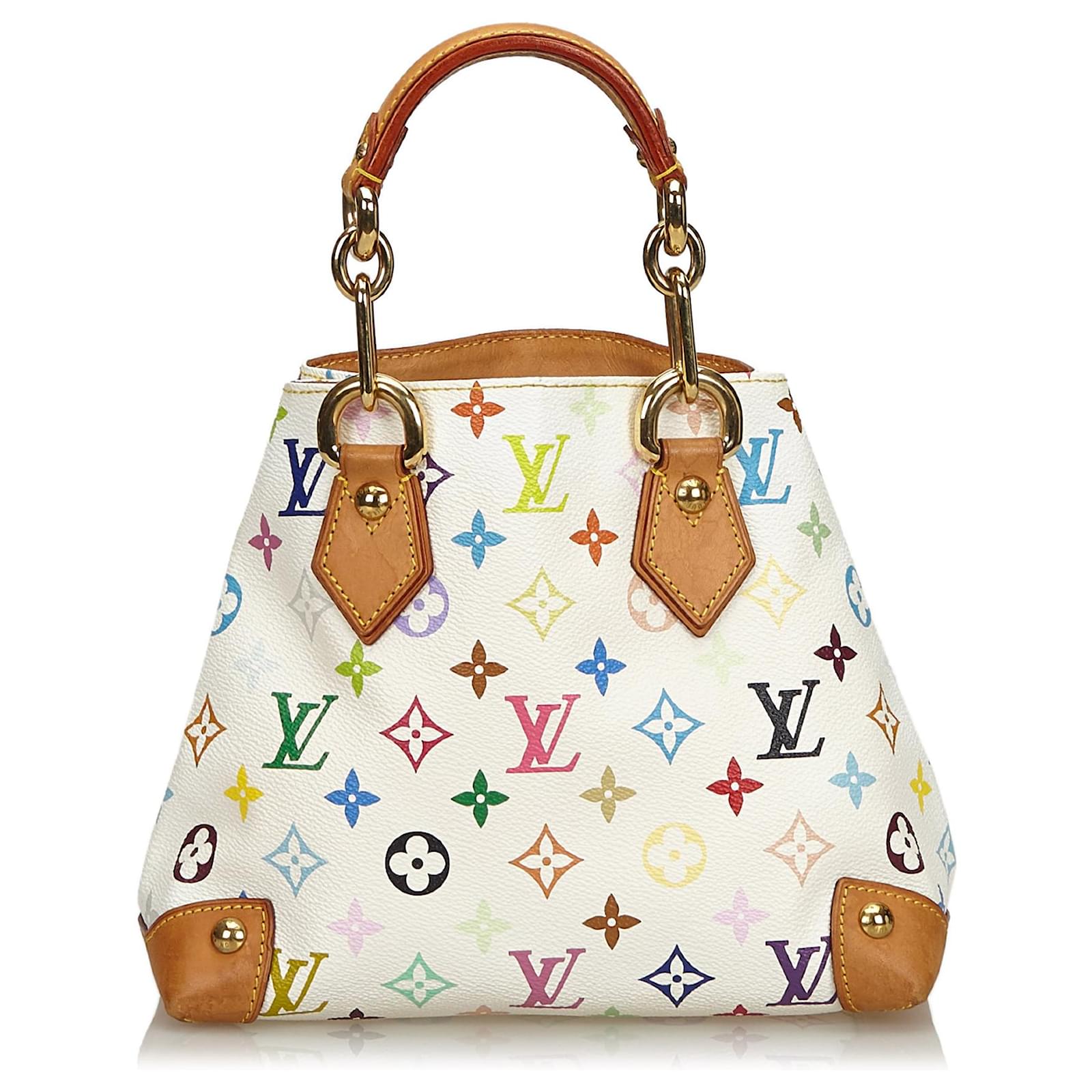 Louis Vuitton White Monogram Multicolore Audra Multiple colors Leather ...