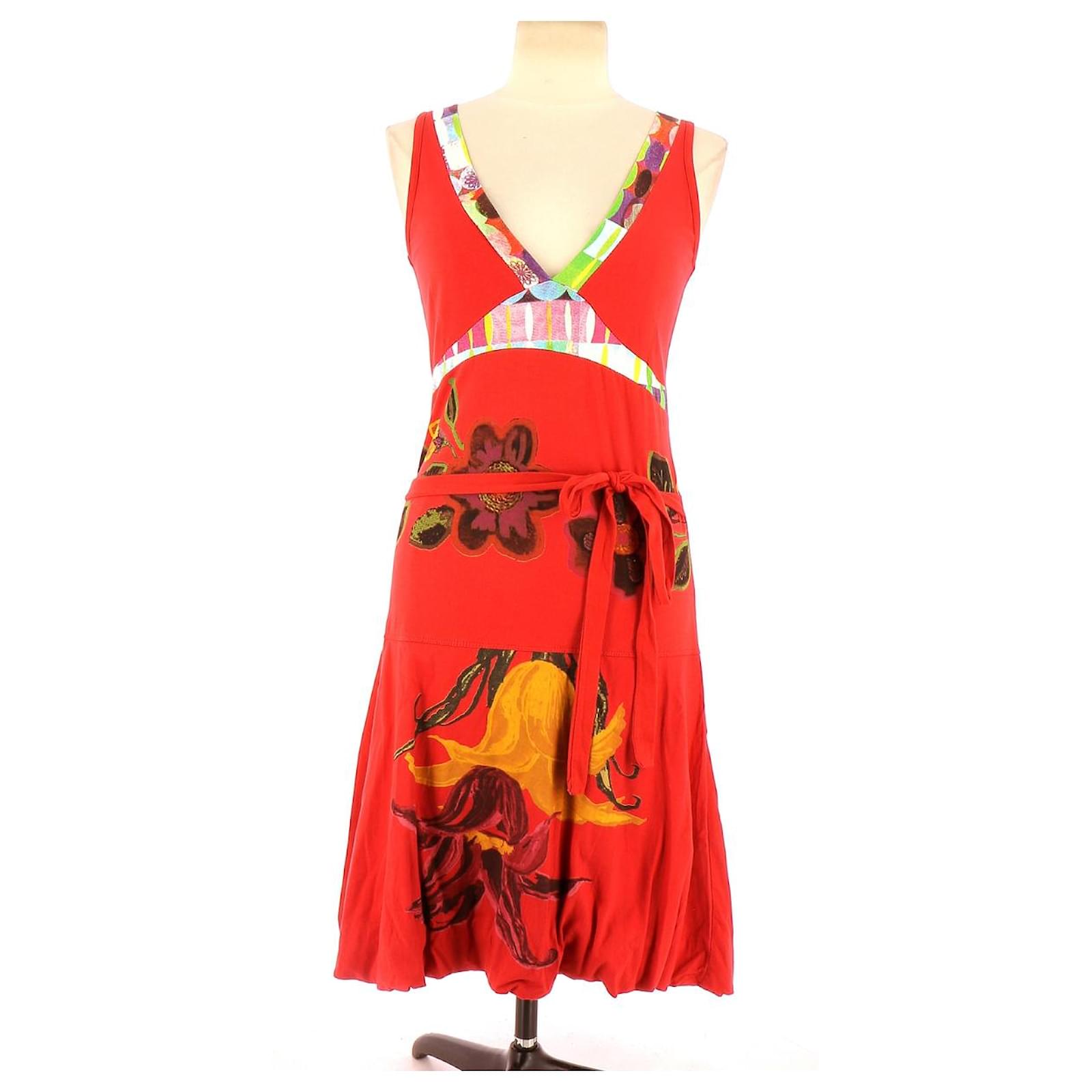 Desigual Robe Coton Rouge ref.134246 - Joli Closet
