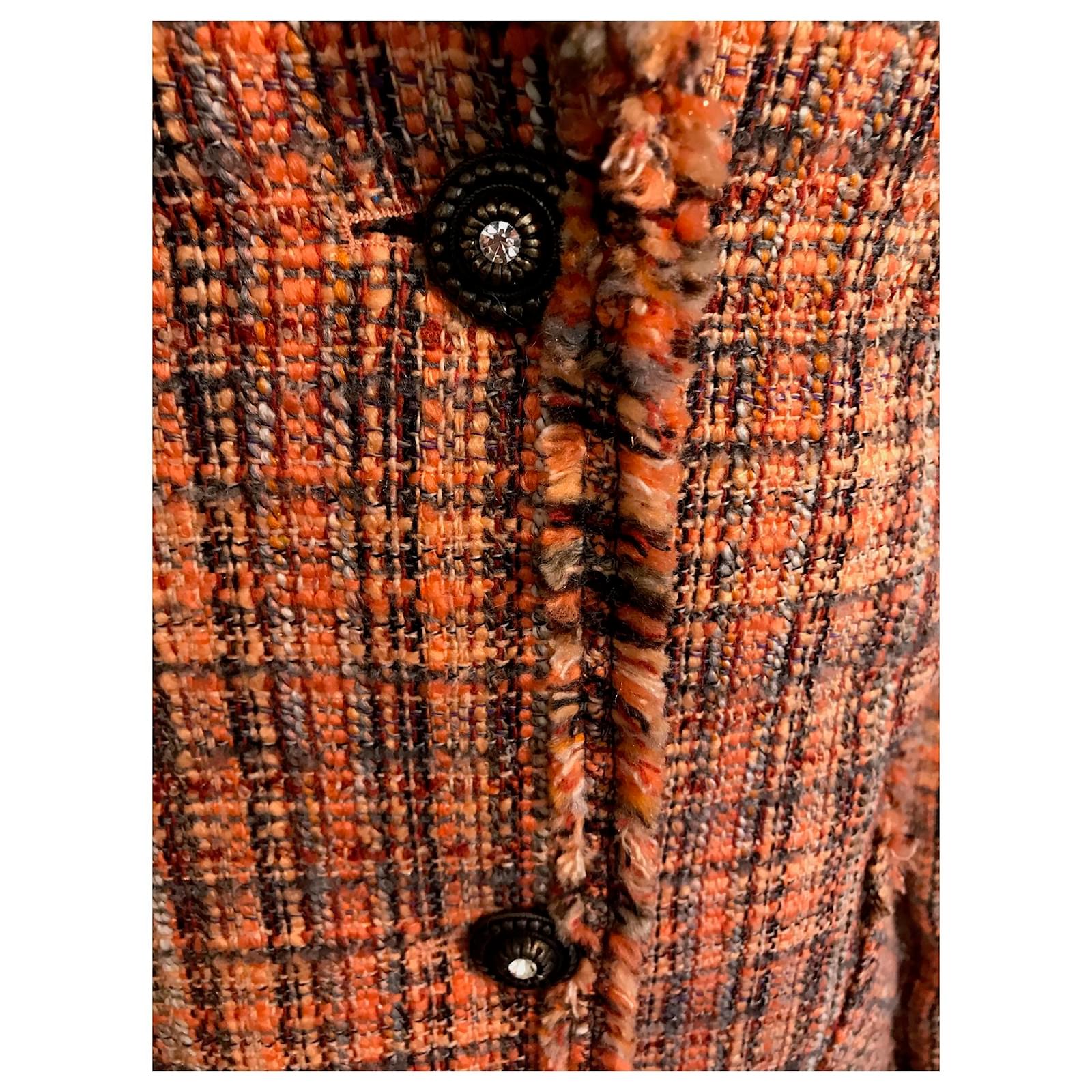 Basler Jackets Orange Silk Cotton Polyester Wool Viscose Polyamide ref ...