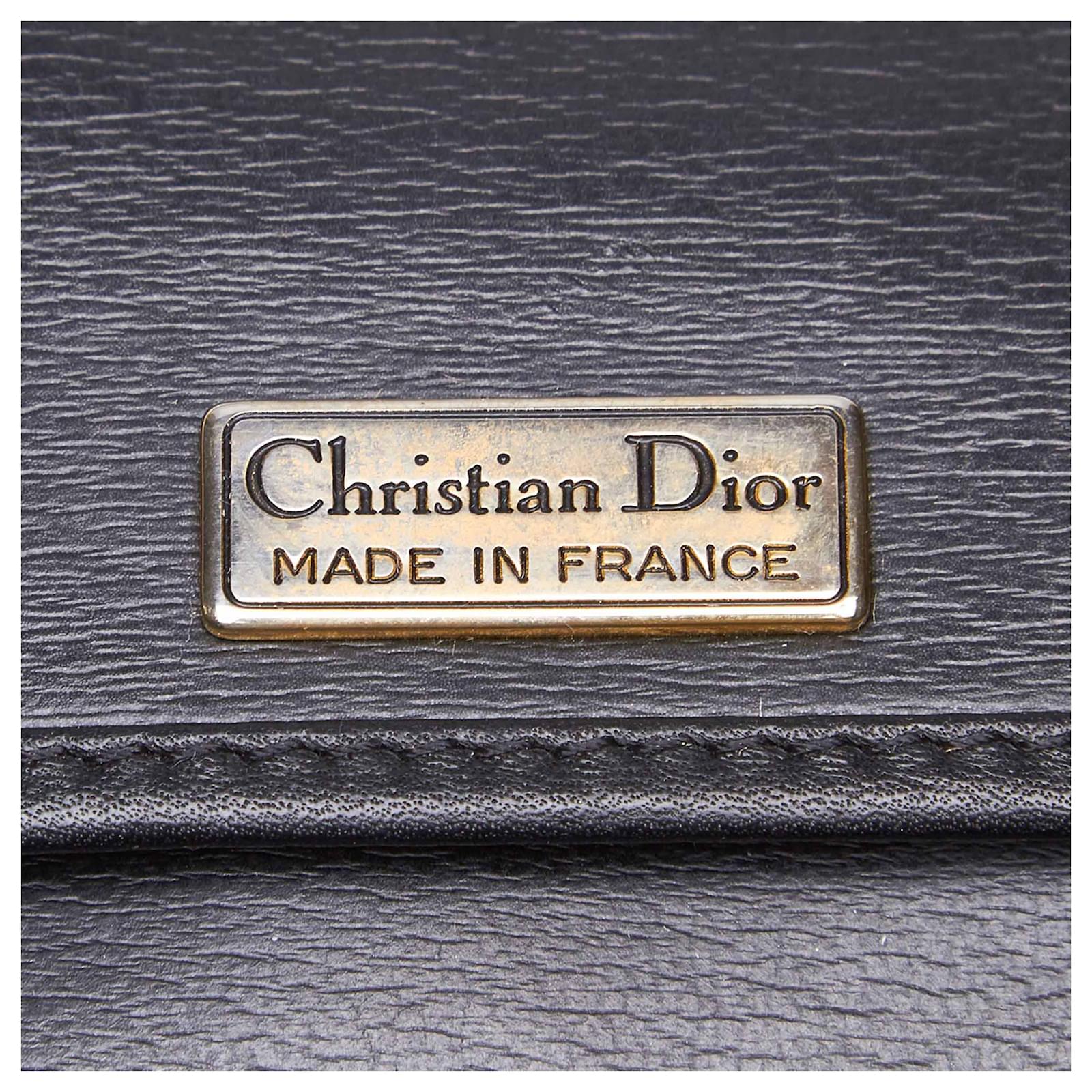 Sac bandoulière en cuir noir Dior Marron ref.136142 - Joli Closet