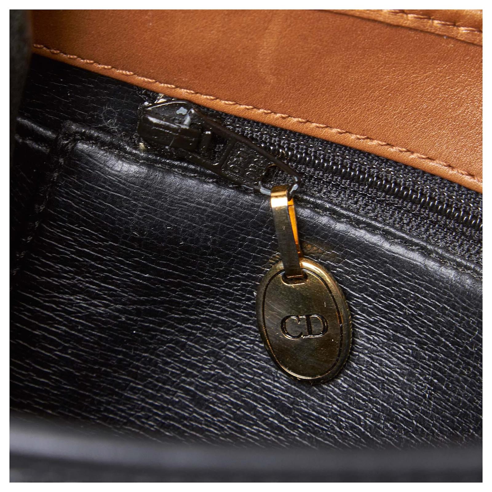 Sac bandoulière en cuir noir Dior Marron ref.136142 - Joli Closet