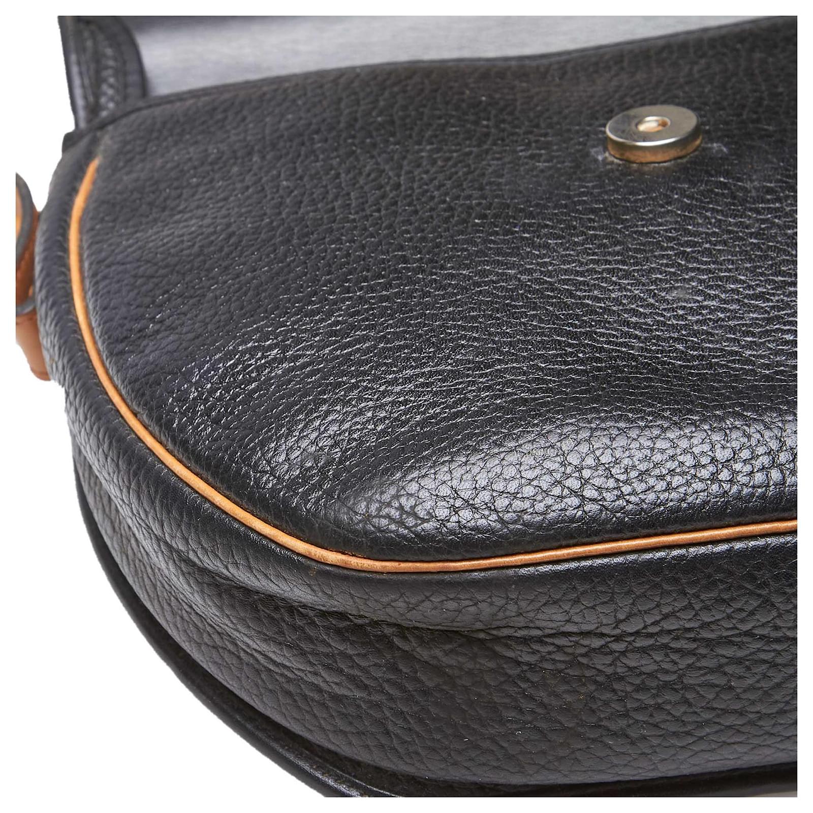 Sac bandoulière en cuir noir Dior Marron ref.136142 - Joli Closet