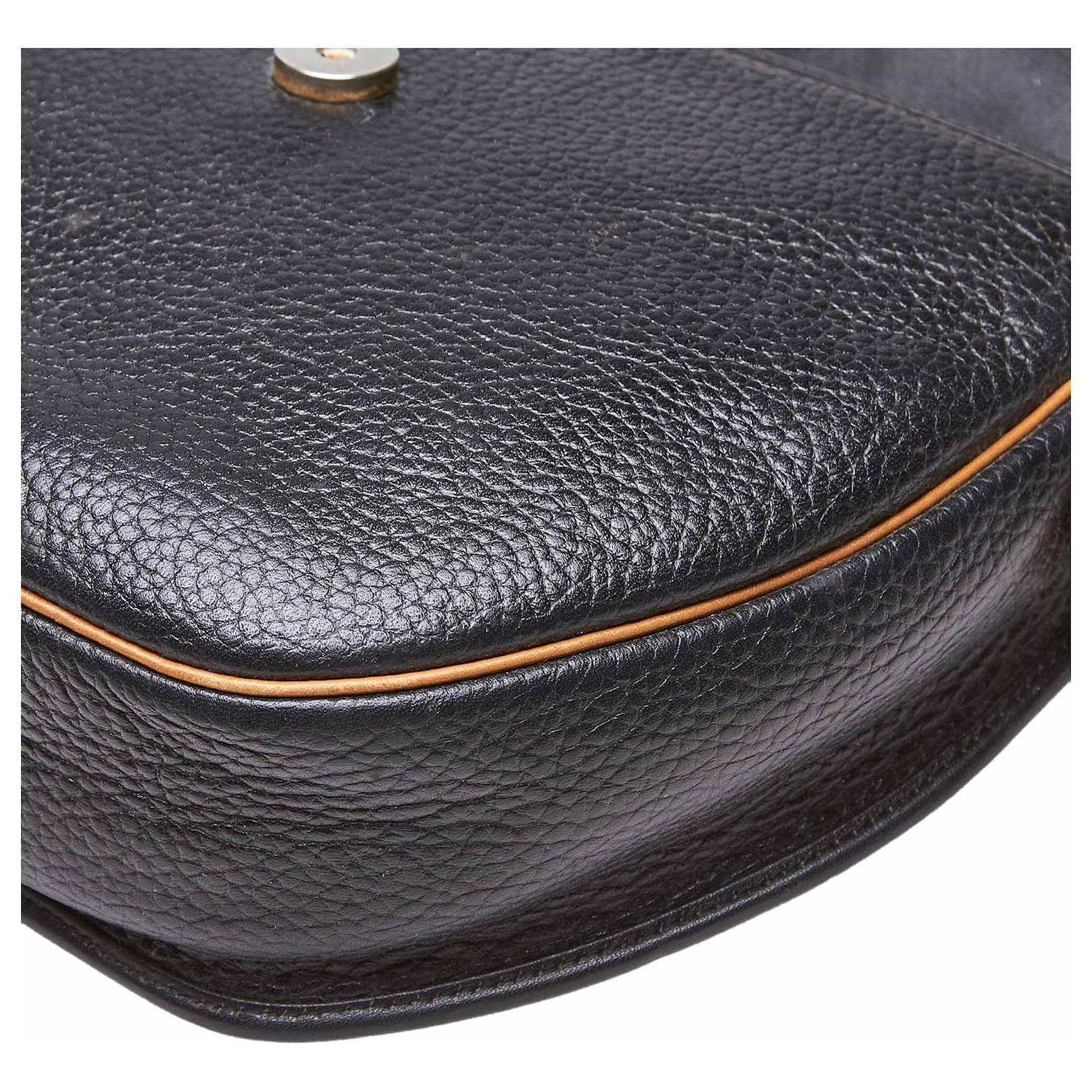 Sac bandoulière en cuir noir Dior Marron ref.136142 - Joli Closet