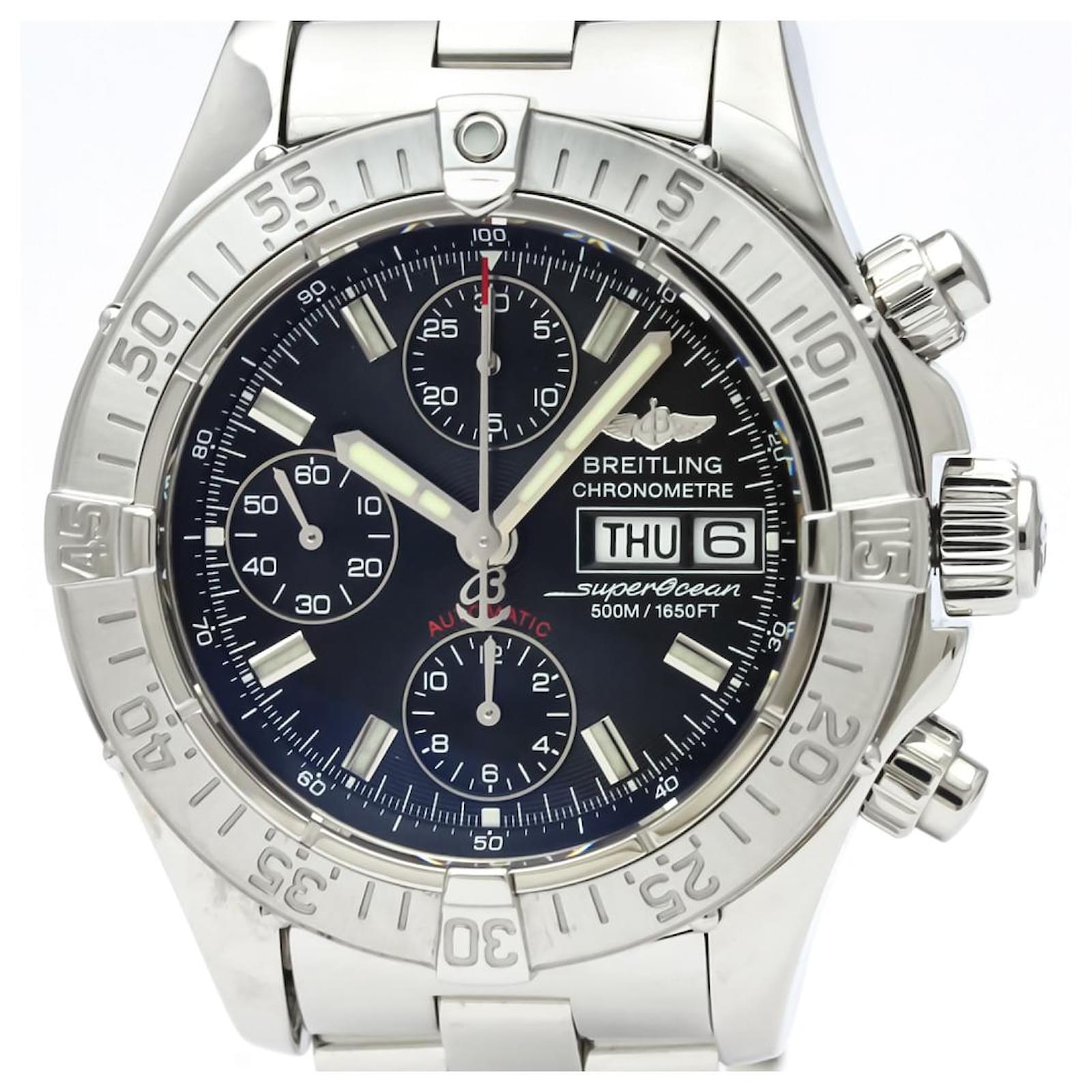 Breitling Argent Acier Inoxydable Superocéan Automatique A13340 Métal ...