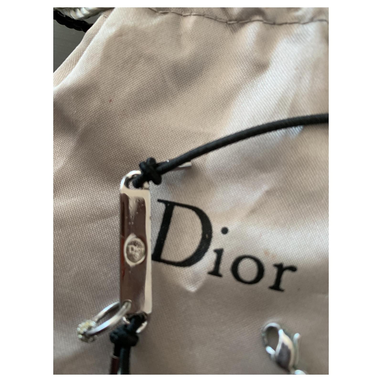 Dior choker necklace Black Silvery Silver-plated ref.138822 - Joli Closet
