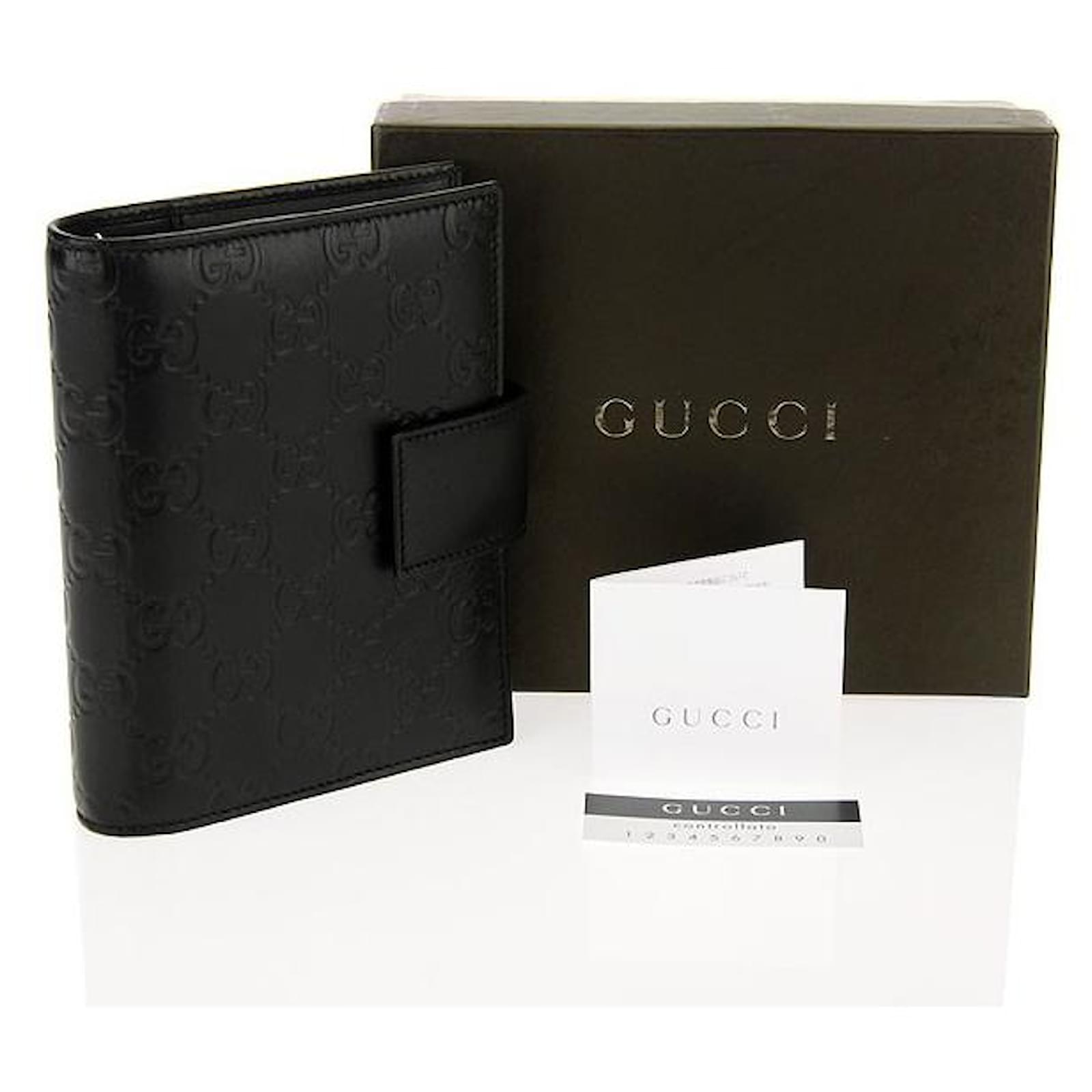 GUCCISSIMA AGENDA PLANNER ORGANIZER Cuir Noir ref.140901 - Joli Closet