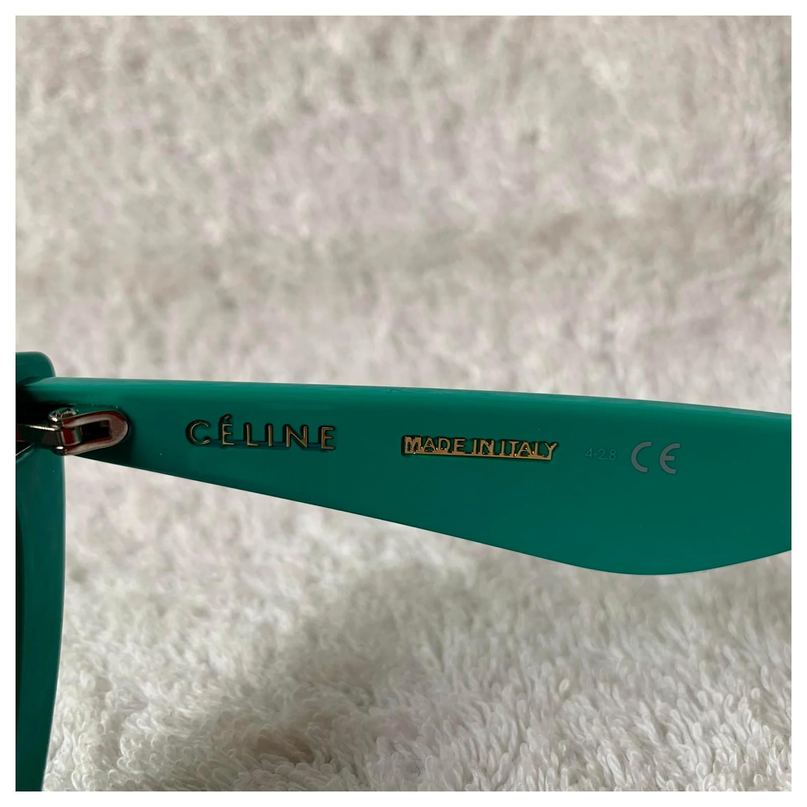 Céline Cat-Eye-Sonnenbrille in Pastellgrün / Türkis Sonnenbrille Acetat ...