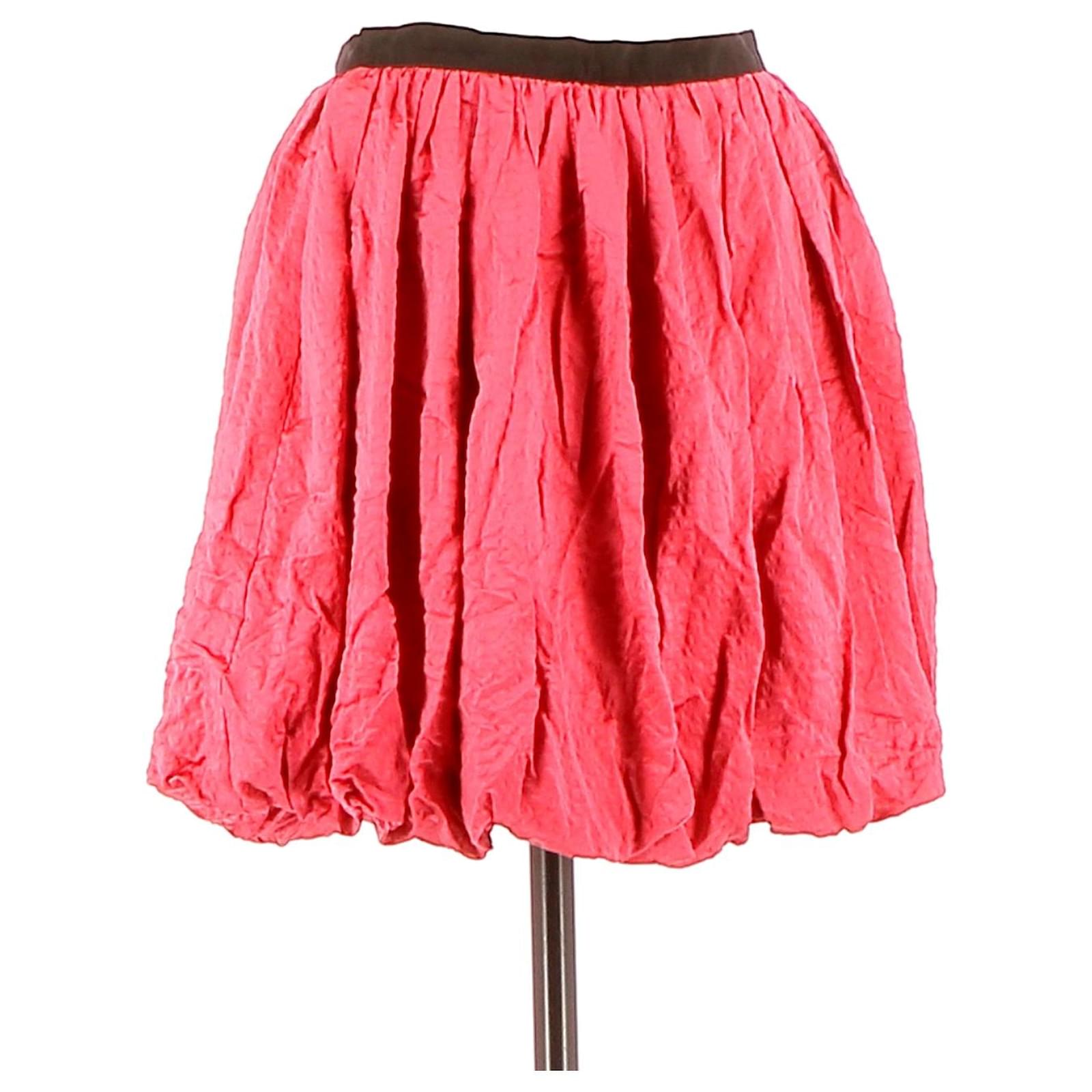 Sandro Jupe Soie Rose ref.142677 - Joli Closet