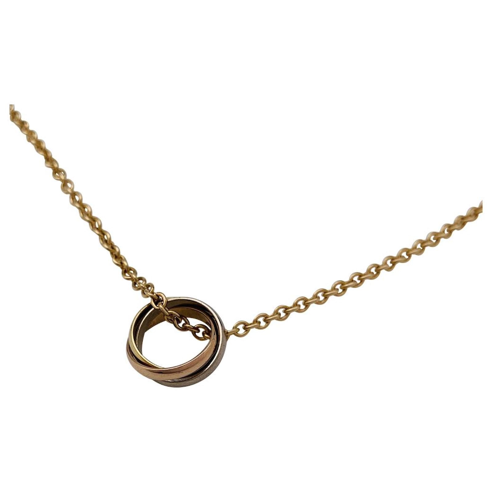 Love Collier Cartier "Trinity" trois ors. Or jaune Or rose ref.144930 ...