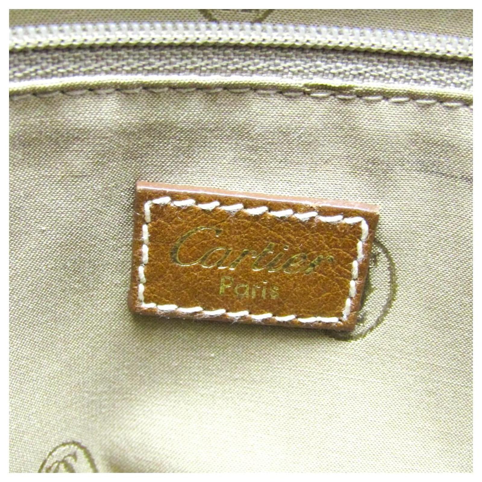 Sac à main en cuir marcello Cartier Marron Marron clair ref.145296 ...