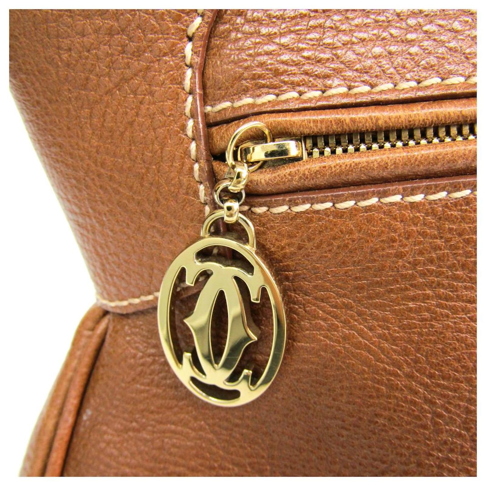 Sac à main en cuir marcello Cartier Marron Marron clair ref.145296 ...