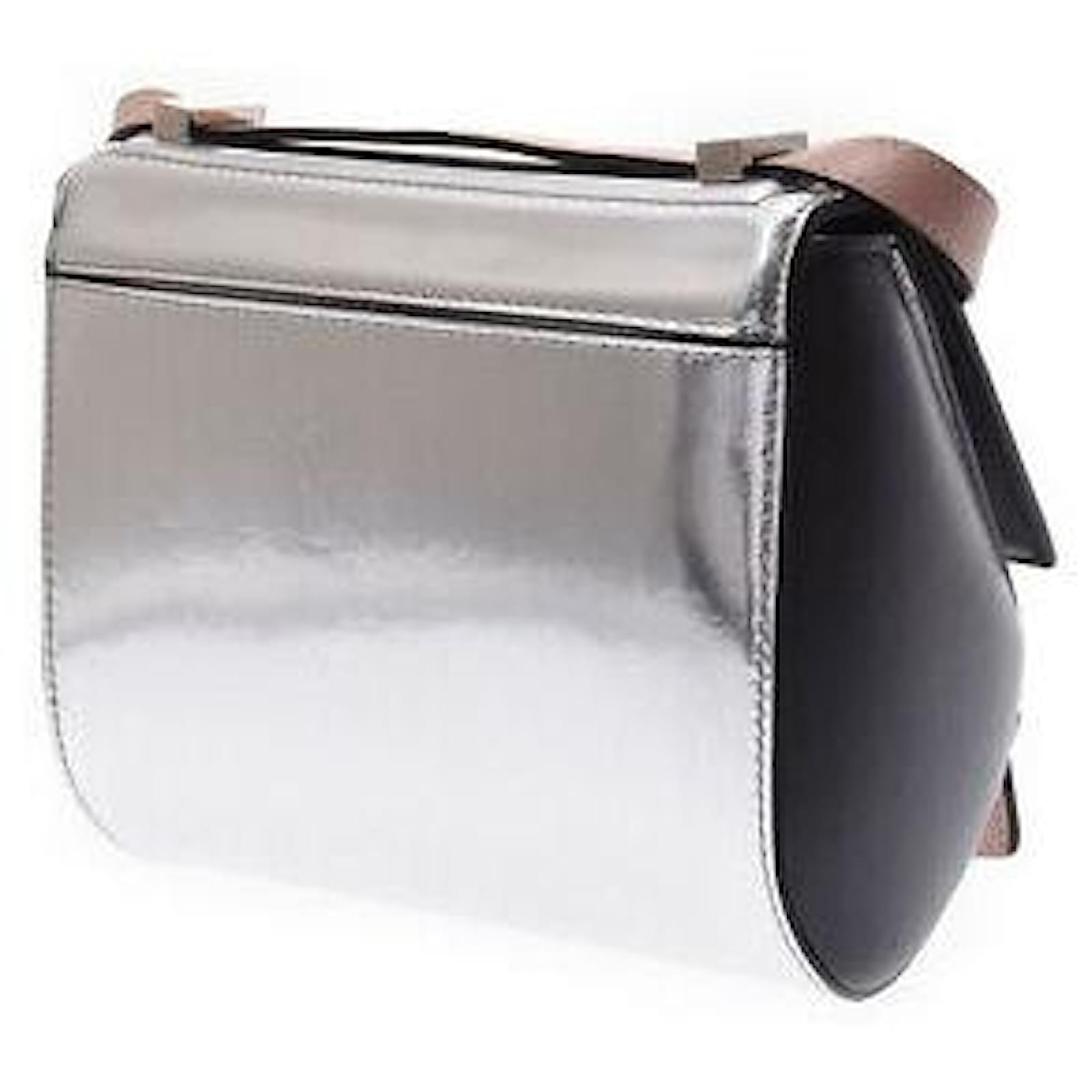 Givenchy Pandora Petit Sac Cuir Argenté ref.147676 - Joli Closet