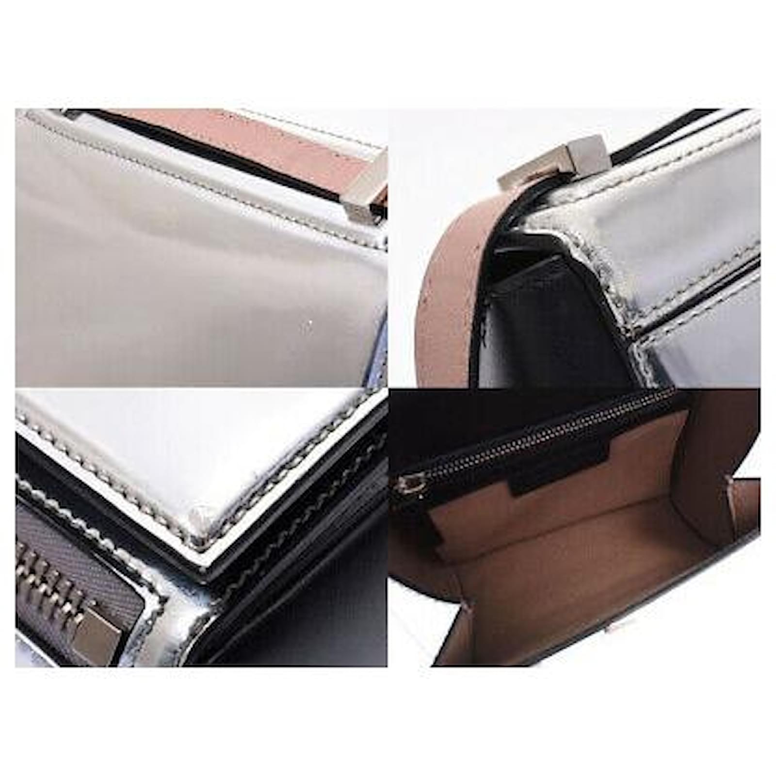 Givenchy Pandora Petit Sac Cuir Argenté ref.147676 - Joli Closet