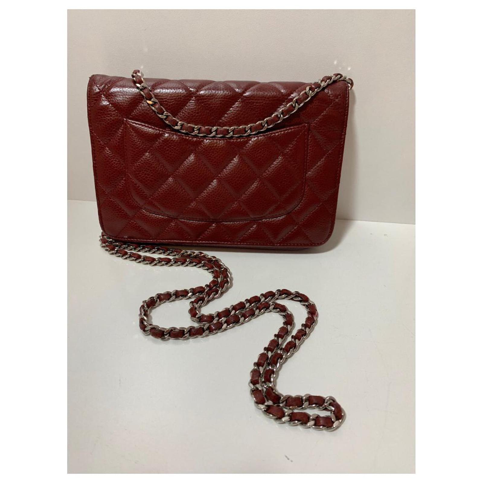 Chanel WOC Dark red Leather ref.148840 - Joli Closet