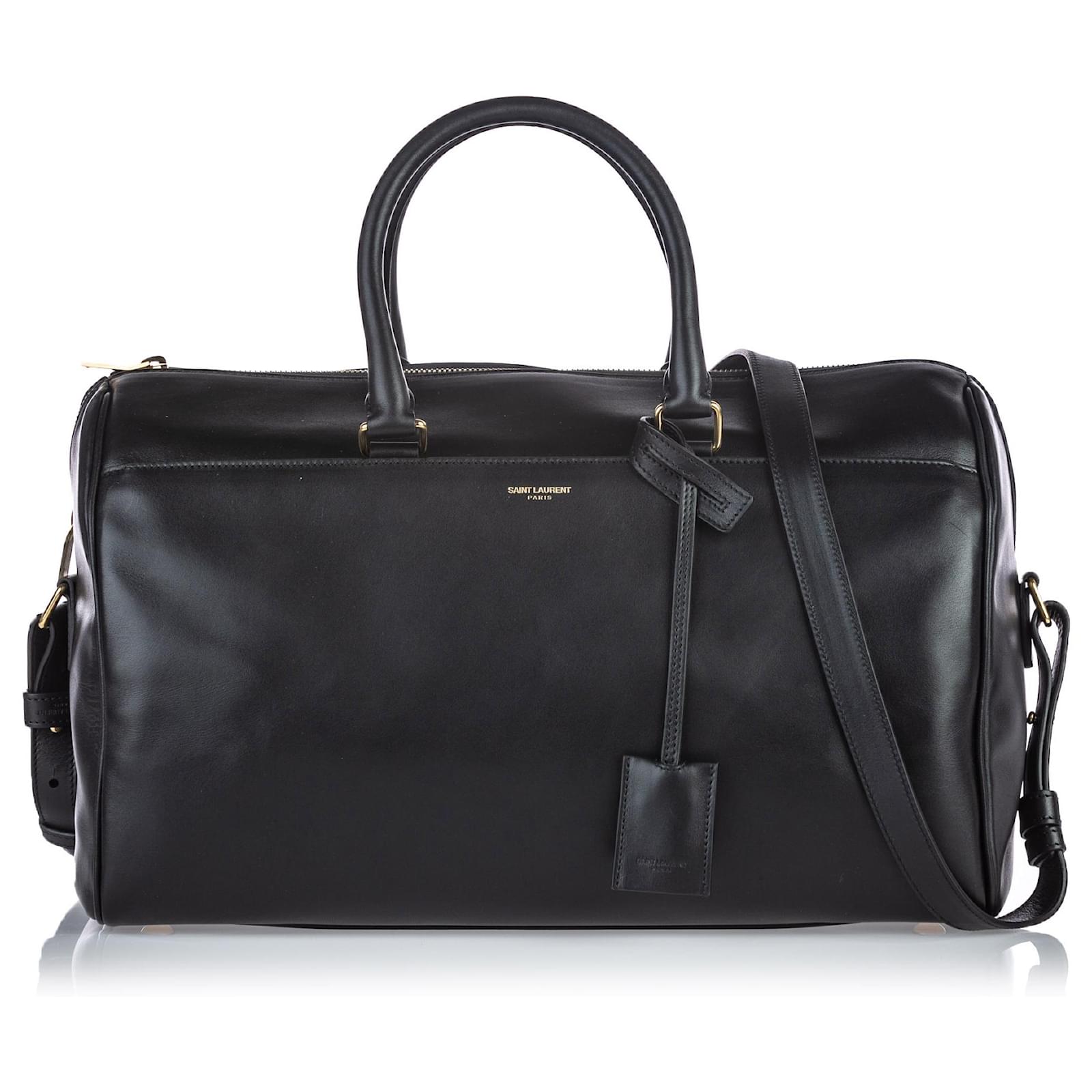 Yves Saint Laurent YSL Black Classic Duffle Bag Cuir Noir ref.149466 ...