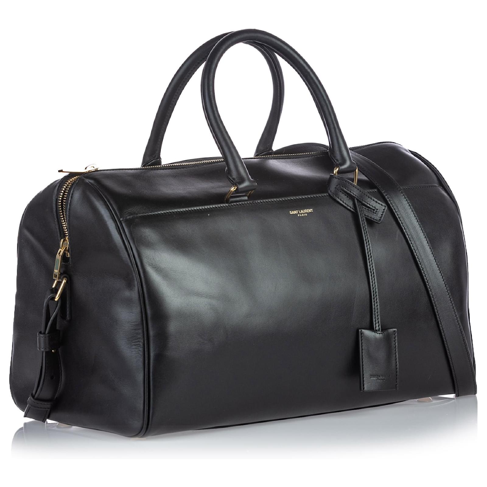 Yves Saint Laurent YSL Black Classic Duffle Bag Cuir Noir ref.149466 ...