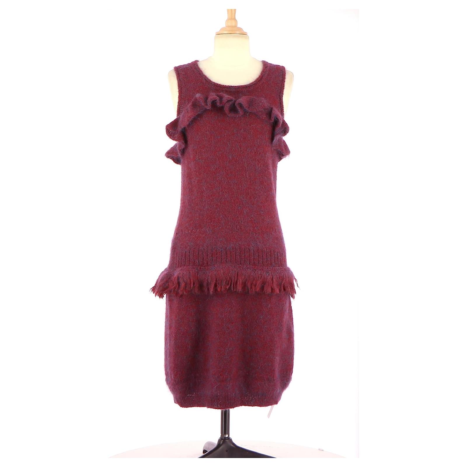 Rodier robe Dark red Mohair ref.150359 - Joli Closet