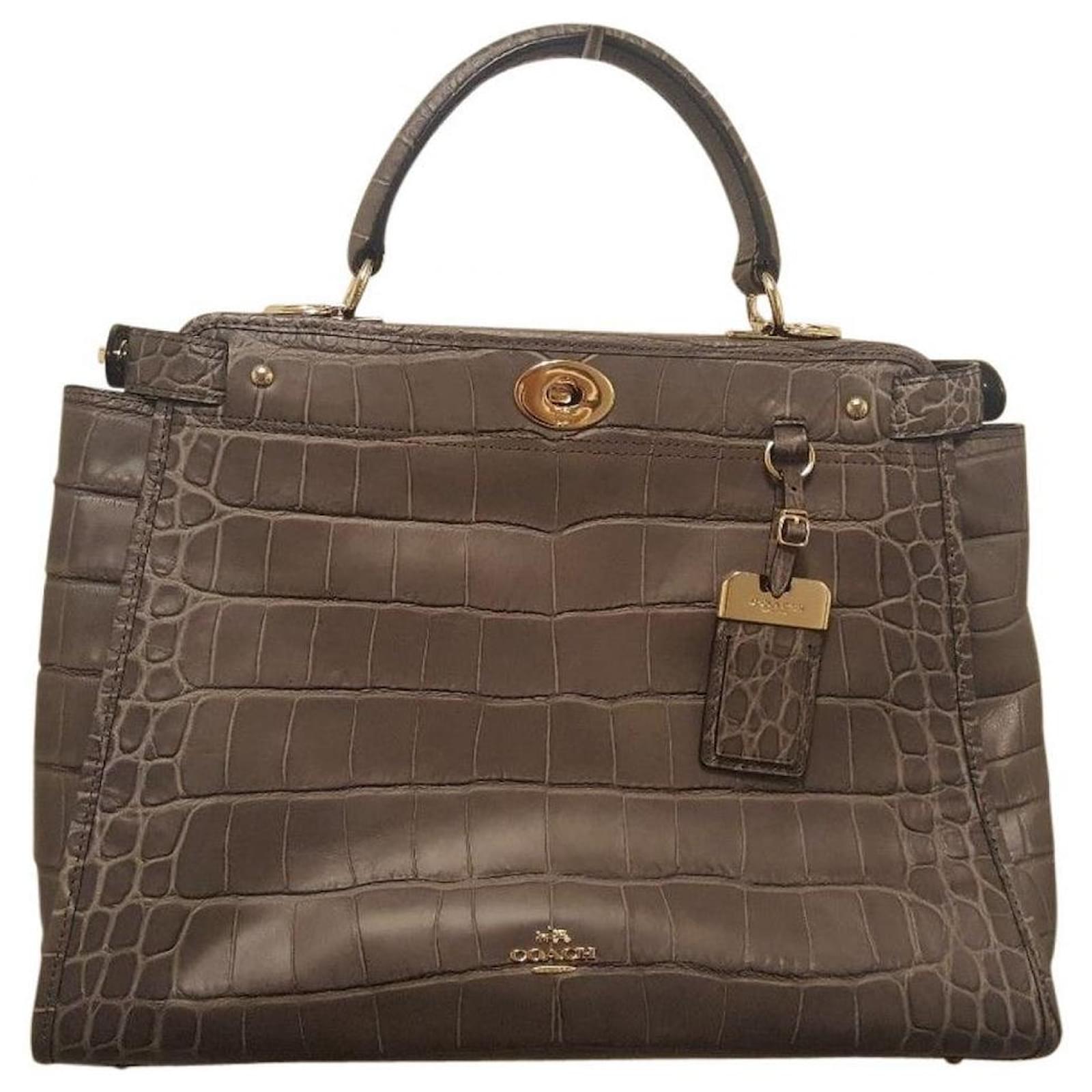 Coach Gramercy Satchel Edition Limitée Cuir Gris ref.151334 - Joli Closet