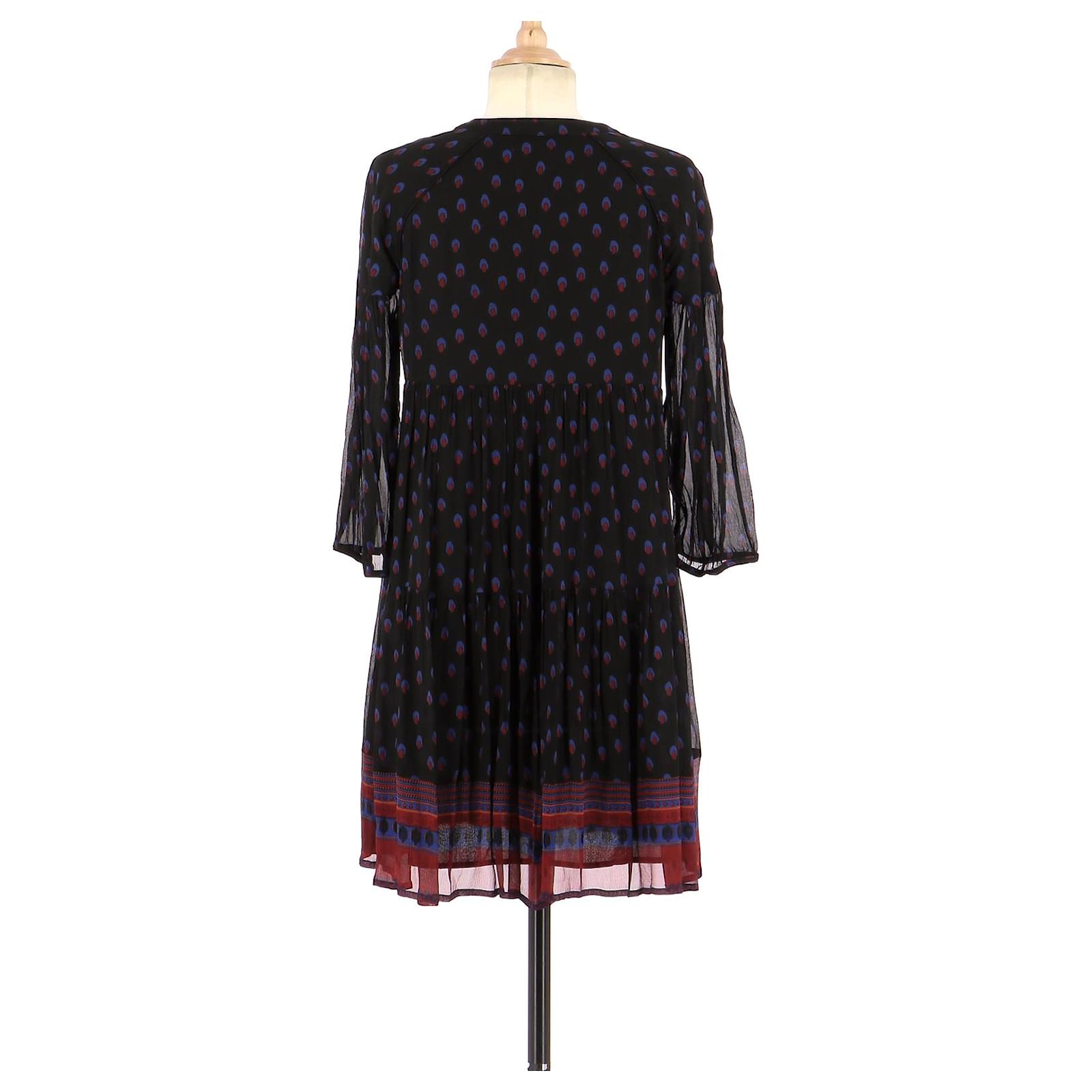 Ba&Sh Robe Viscose Multicolore ref.152603 - Joli Closet