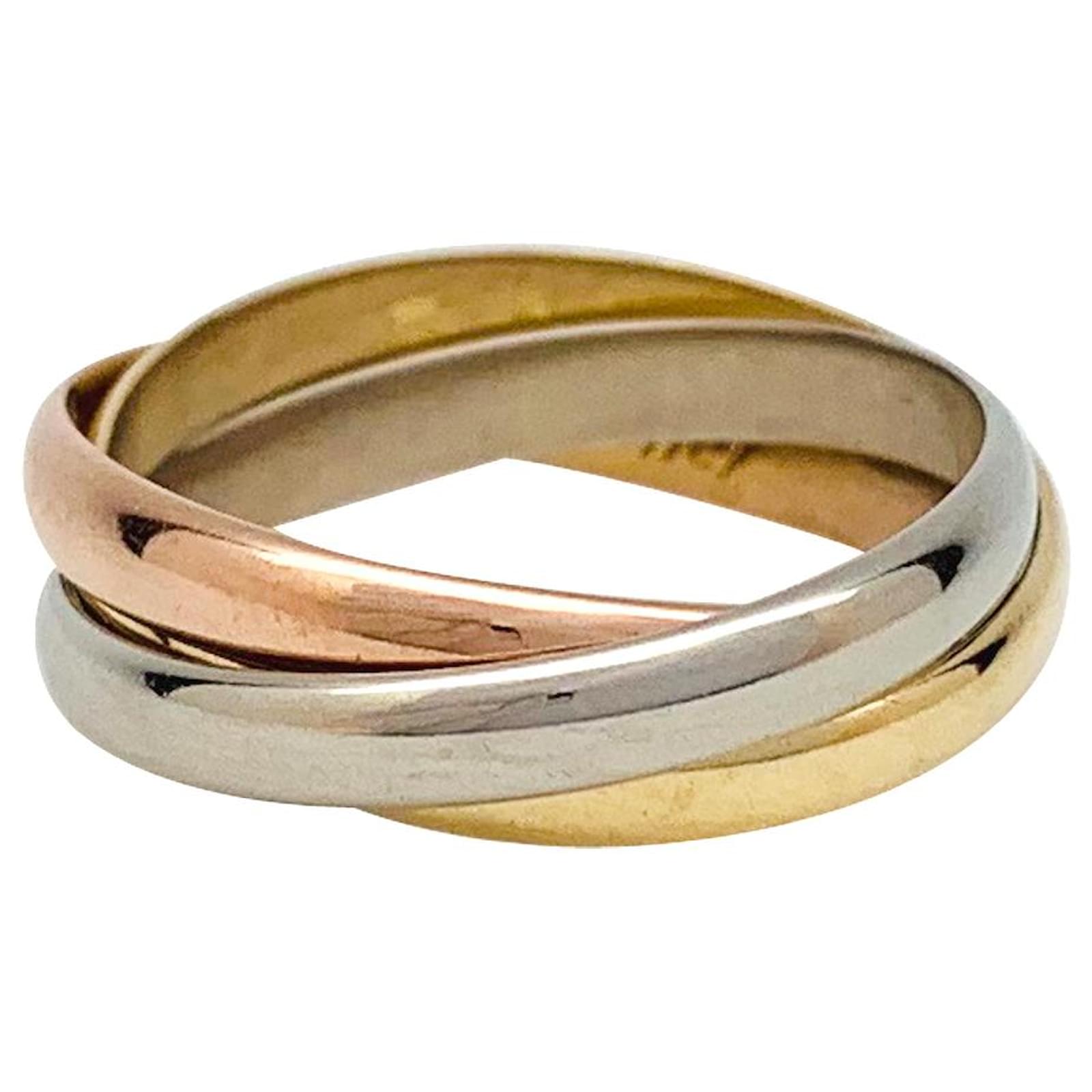Love Cartier anillo "Trinidad" tres oros, Modelo pequeño. Oro blanco ...