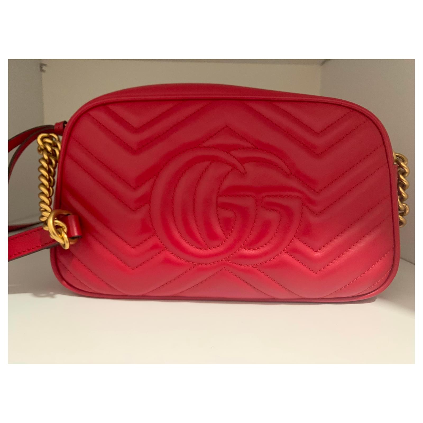 Sac Gucci Marmont Cuir Rouge ref.154736 - Joli Closet