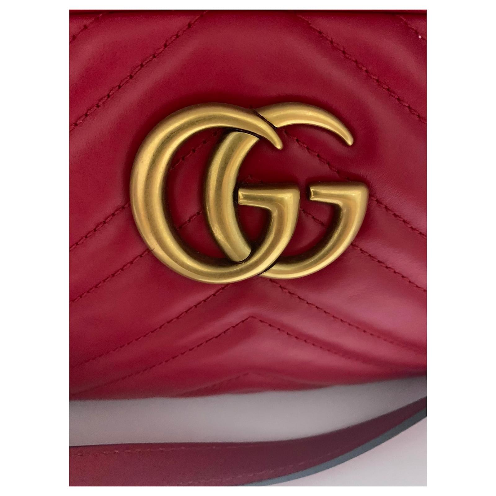 Sac Gucci Marmont Cuir Rouge ref.154736 - Joli Closet