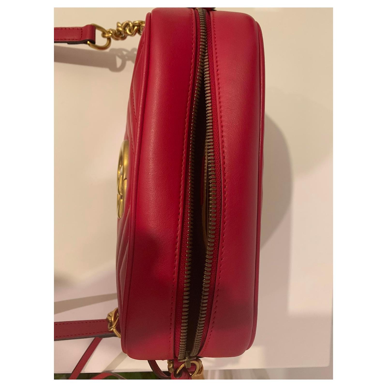 Sac Gucci Marmont Cuir Rouge ref.154736 - Joli Closet