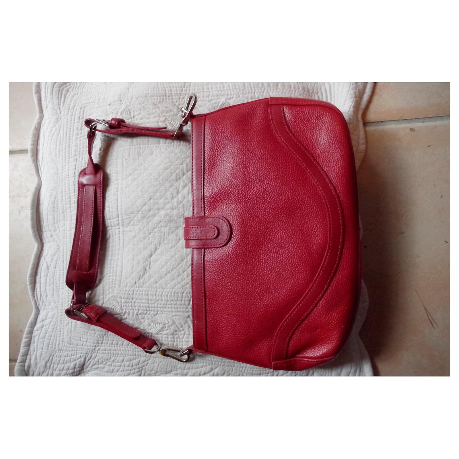 Longchamp Handbags Red Leather ref.155796 - Joli Closet