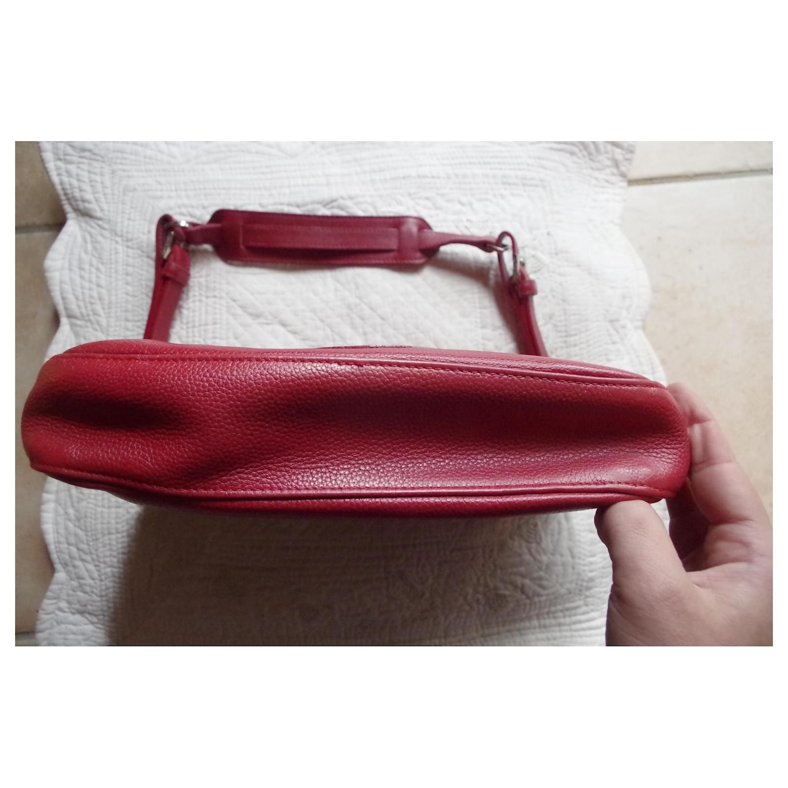 Longchamp Handbags Red Leather ref.155796 - Joli Closet