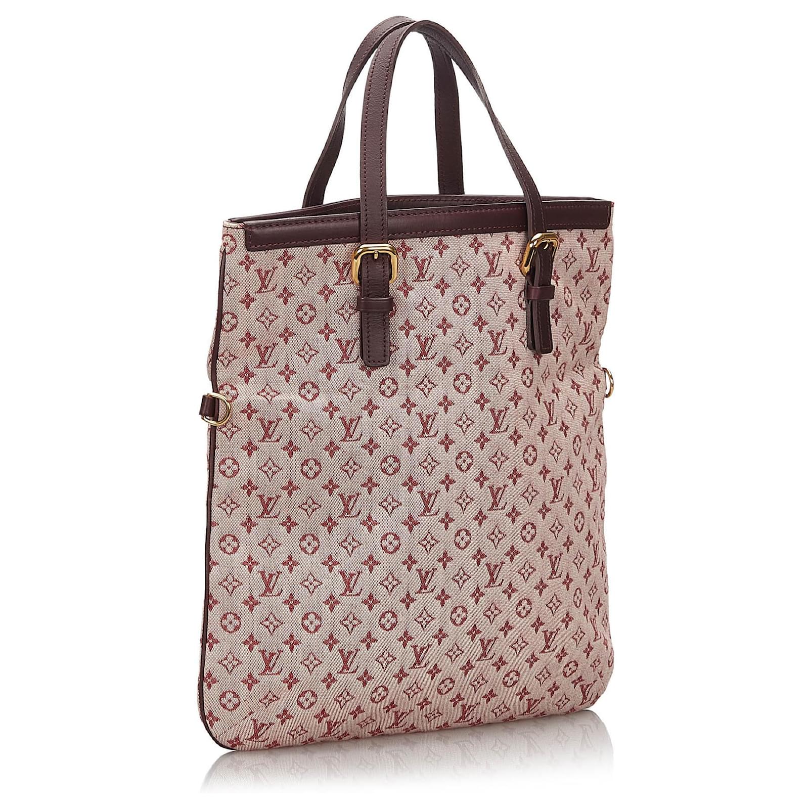 Louis Vuitton Pink Monogram Mini Lin Francoise Brown Dark brown Leather ...