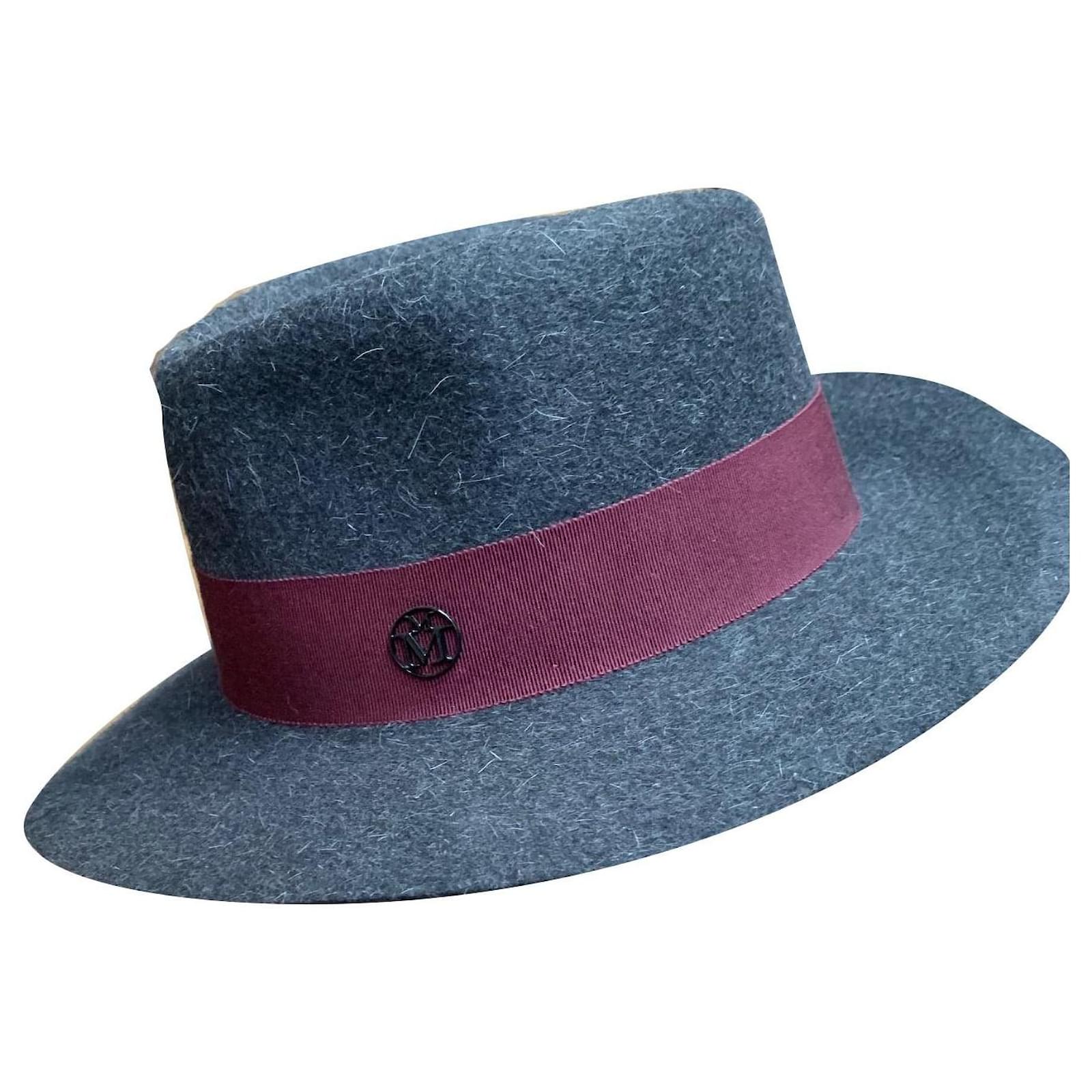 Maison Michel Hats Dark grey Wool ref.161164 - Joli Closet