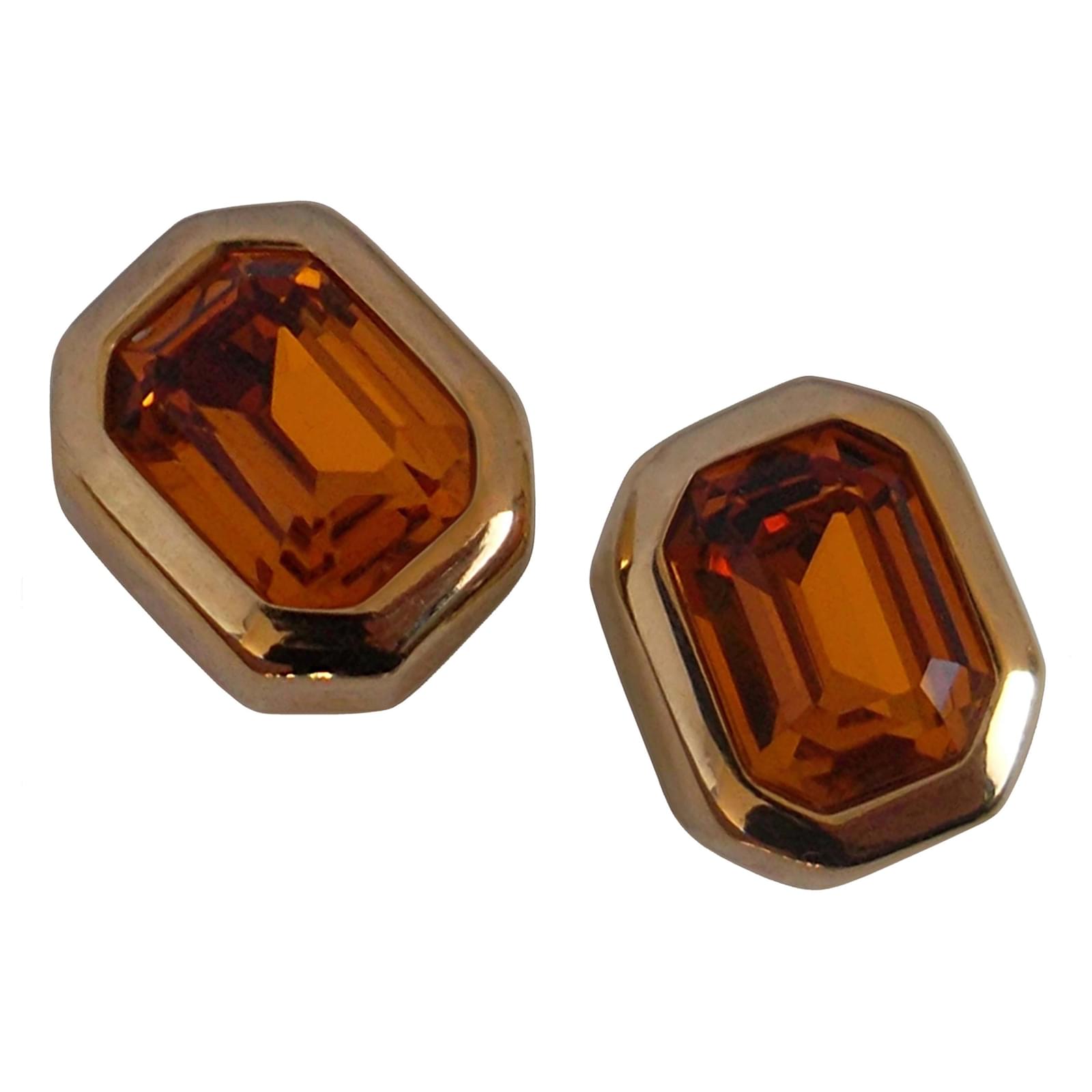 Dior ORANGE CRYSTAL NUTS Gold-plated ref.161294 - Joli Closet