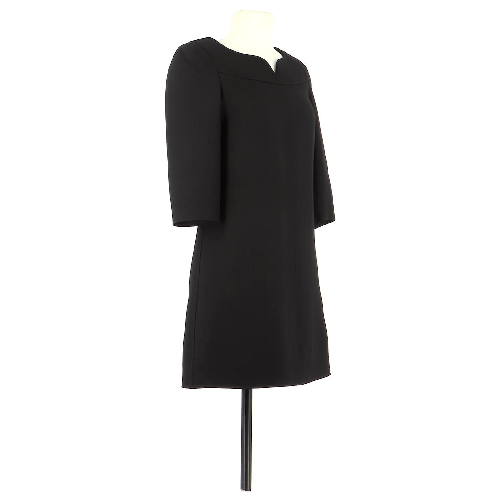 Courreges Robe Laine Noir ref.162312 - Joli Closet