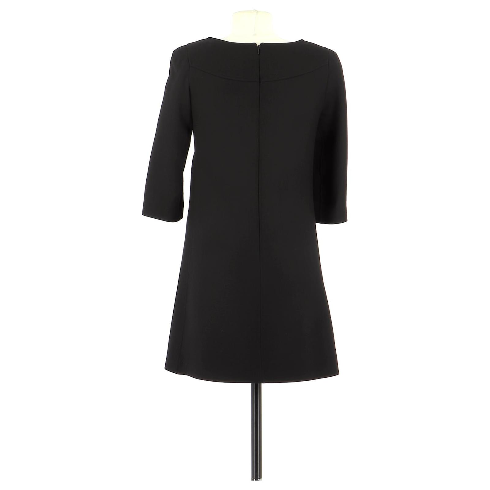 Courreges Robe Laine Noir ref.162312 - Joli Closet