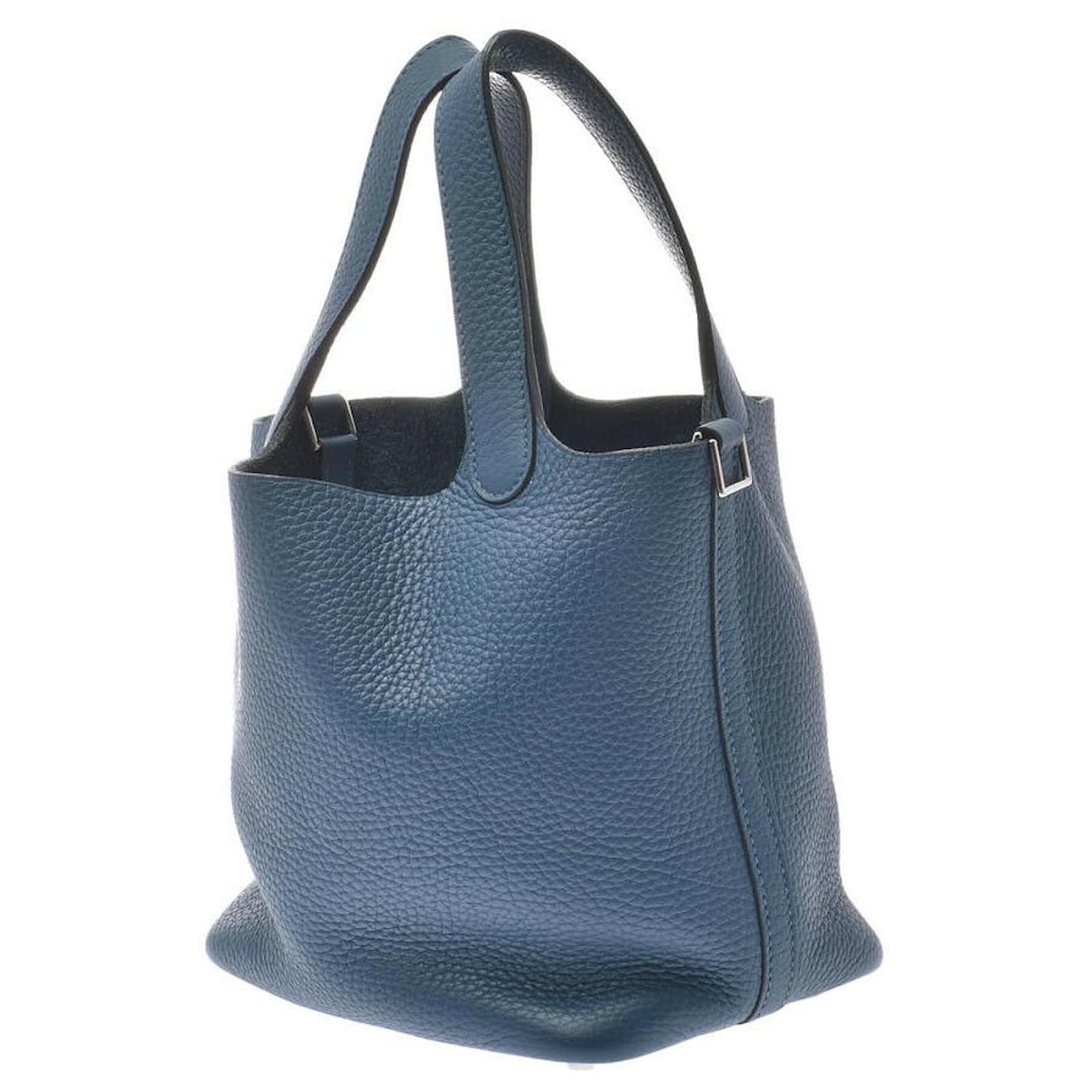 Hermès Picotin Lock PM Cuir Bleu ref.162503 - Joli Closet
