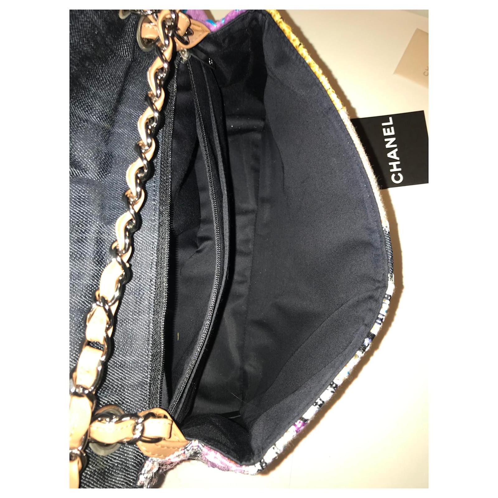 Multicolored Chanel Patchwork Bag Multiple colors Tweed ref.162756 ...