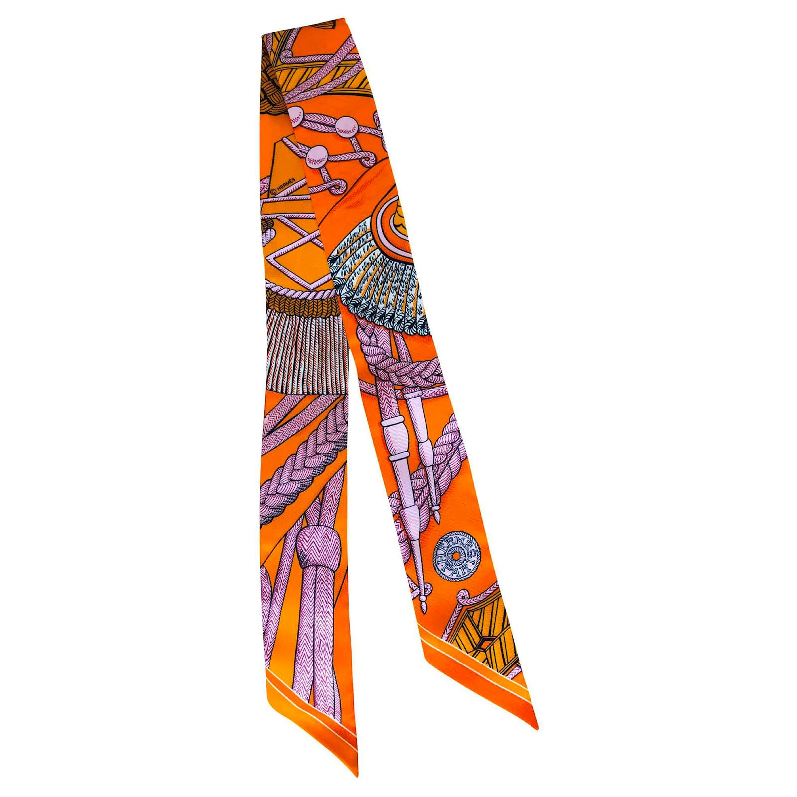 Hermès Twilly Soie Orange ref.164179 - Joli Closet