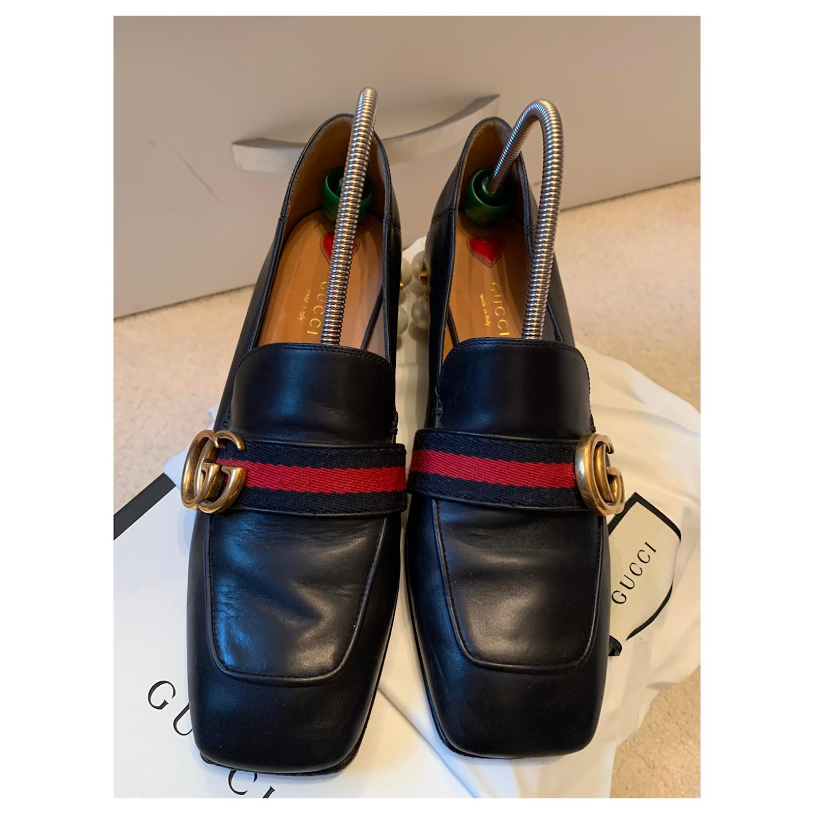 Gucci Talons Cuir Noir ref.170539 - Joli Closet