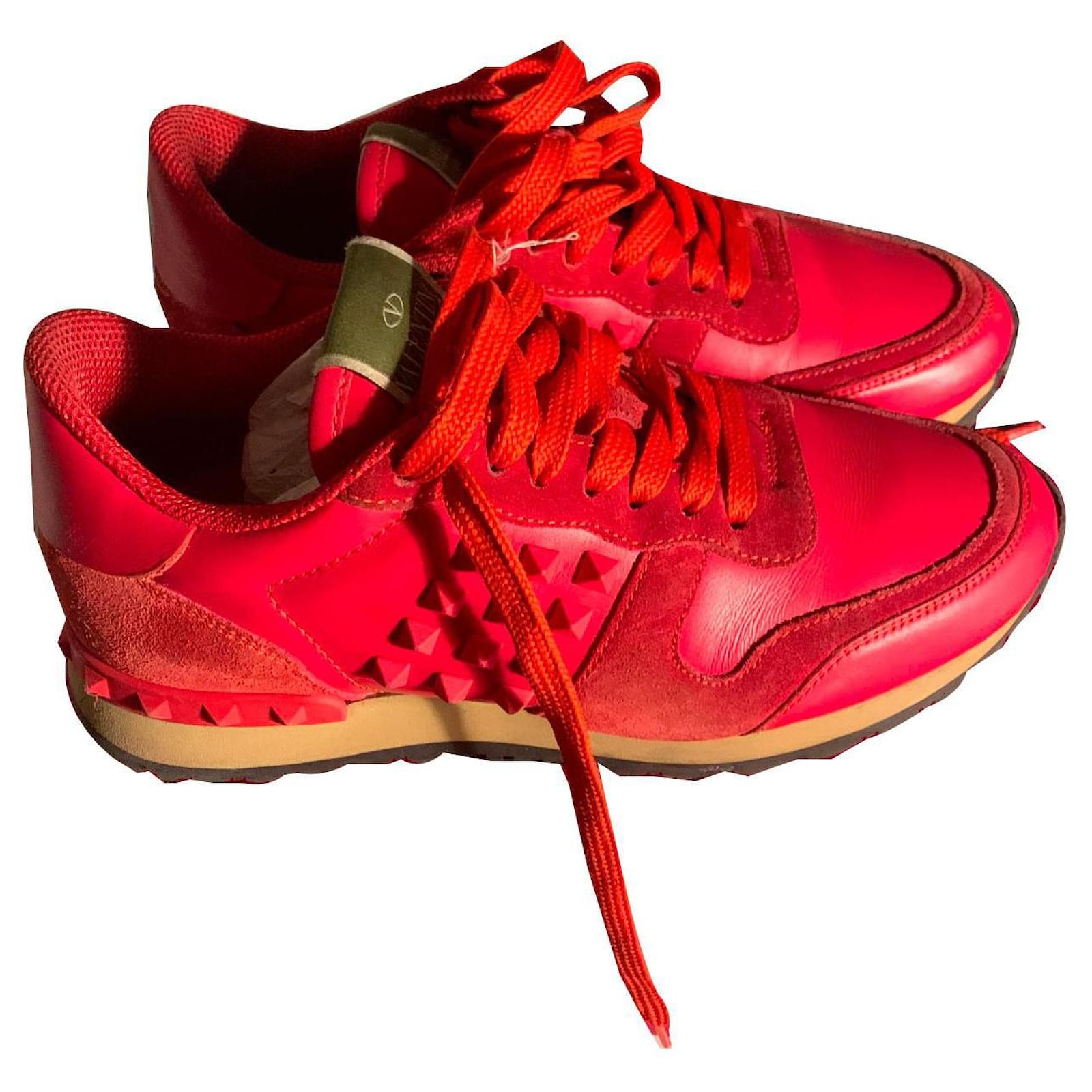 Valentino Garavani sneakers Cuir Rouge ref.170983 - Joli Closet