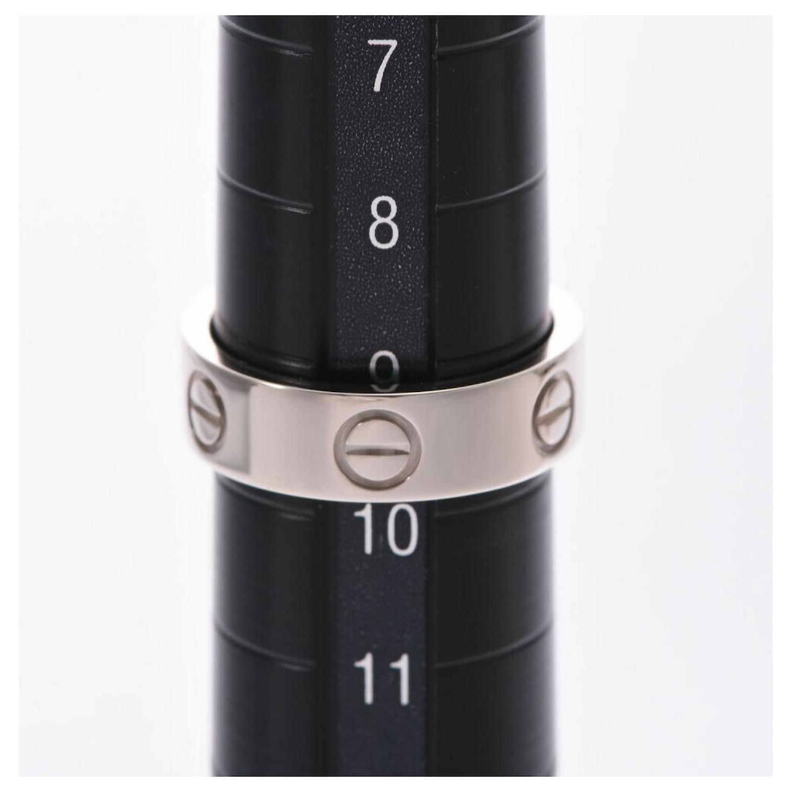 Cartier love ring #50 Silvery White gold ref.174294 - Joli Closet